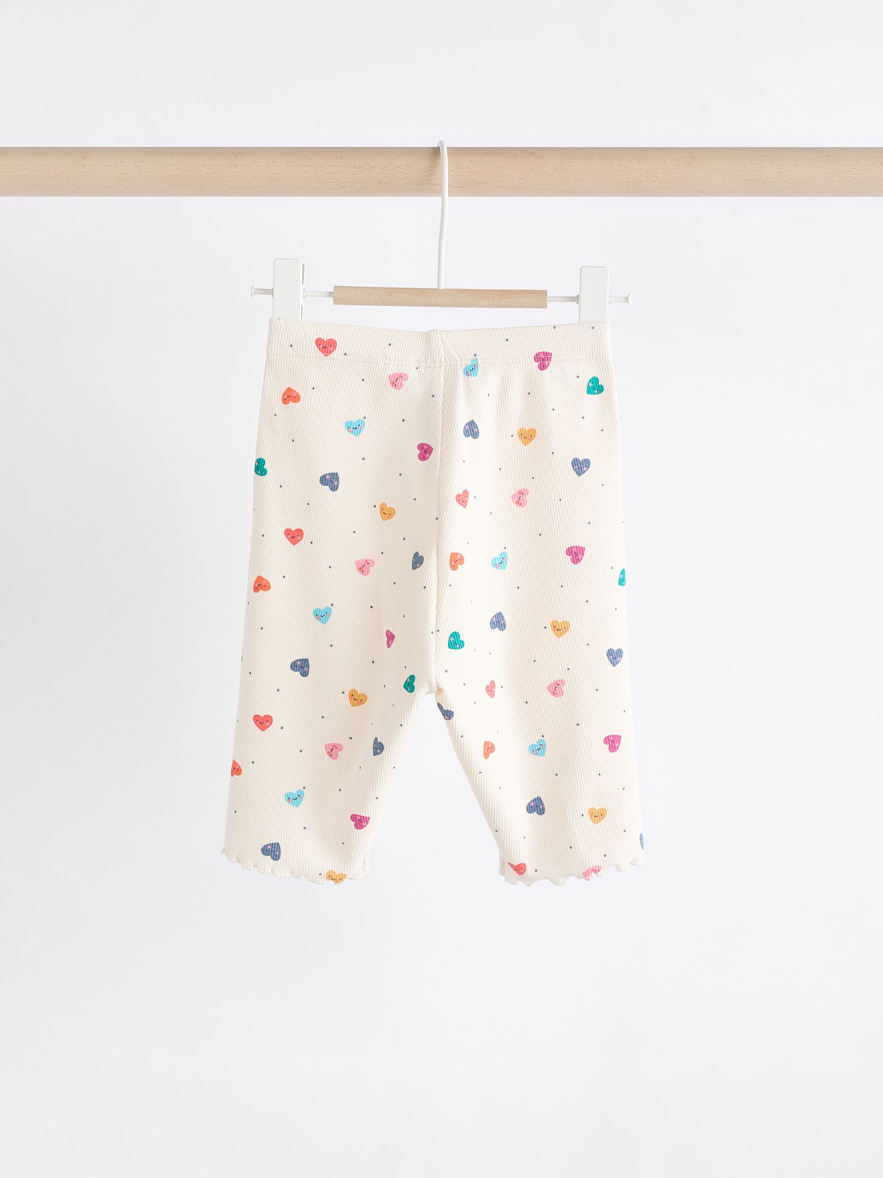 Buy White/Multicolour Heart Print Baby Top and Wide Leg Trousers 2 ...