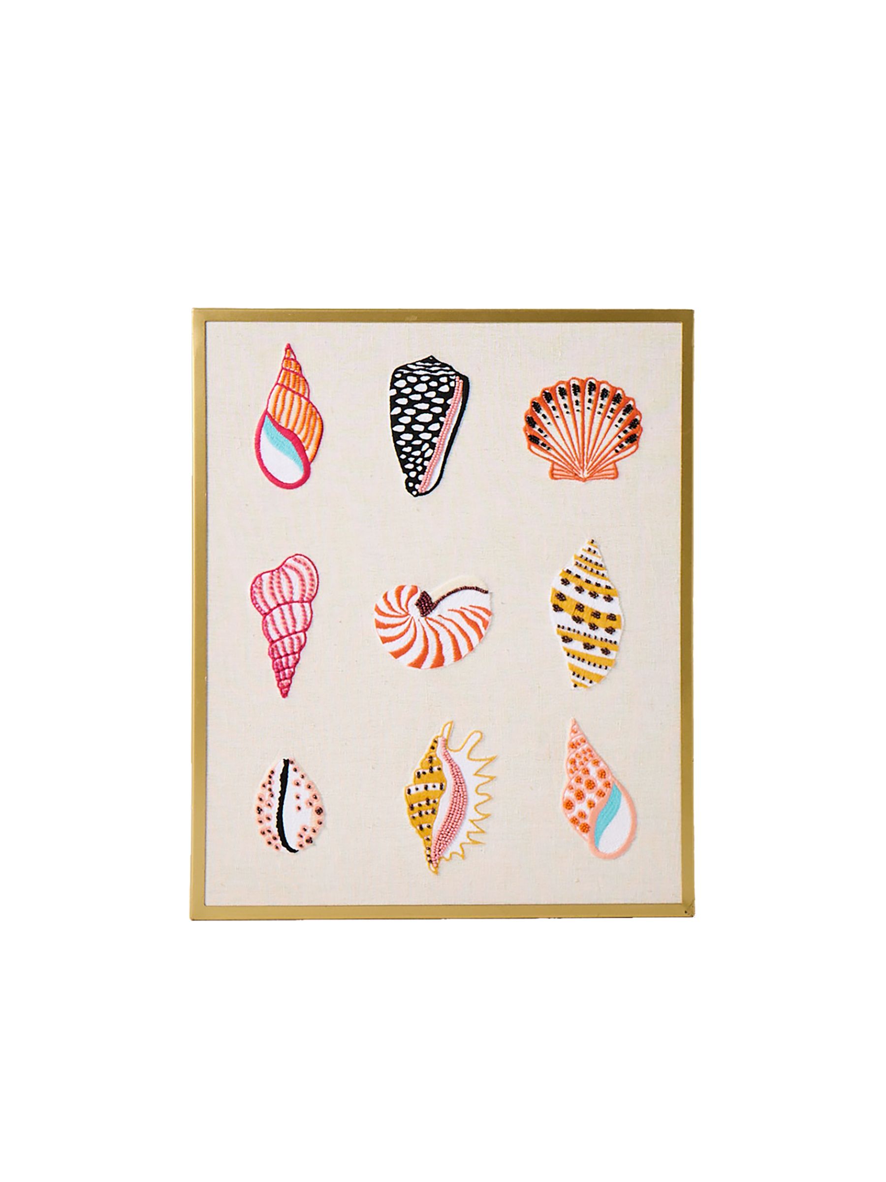 Buy Oliver Bonas Natural Beaded Shells Framed Wall Art from the Next UK ...