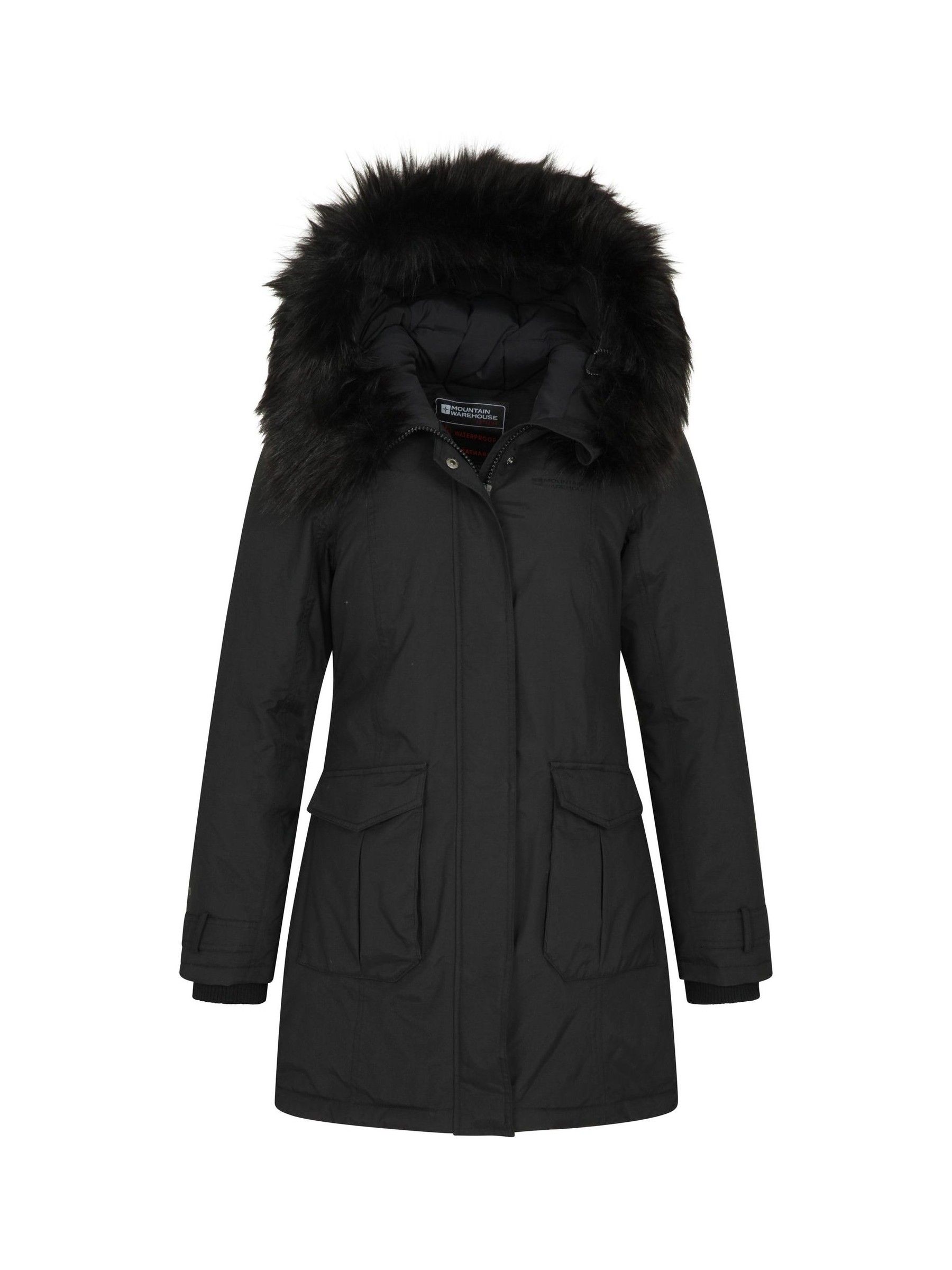 Buy Mountain Warehouse Black Womens Waterproof Aurora Down Coat from ...