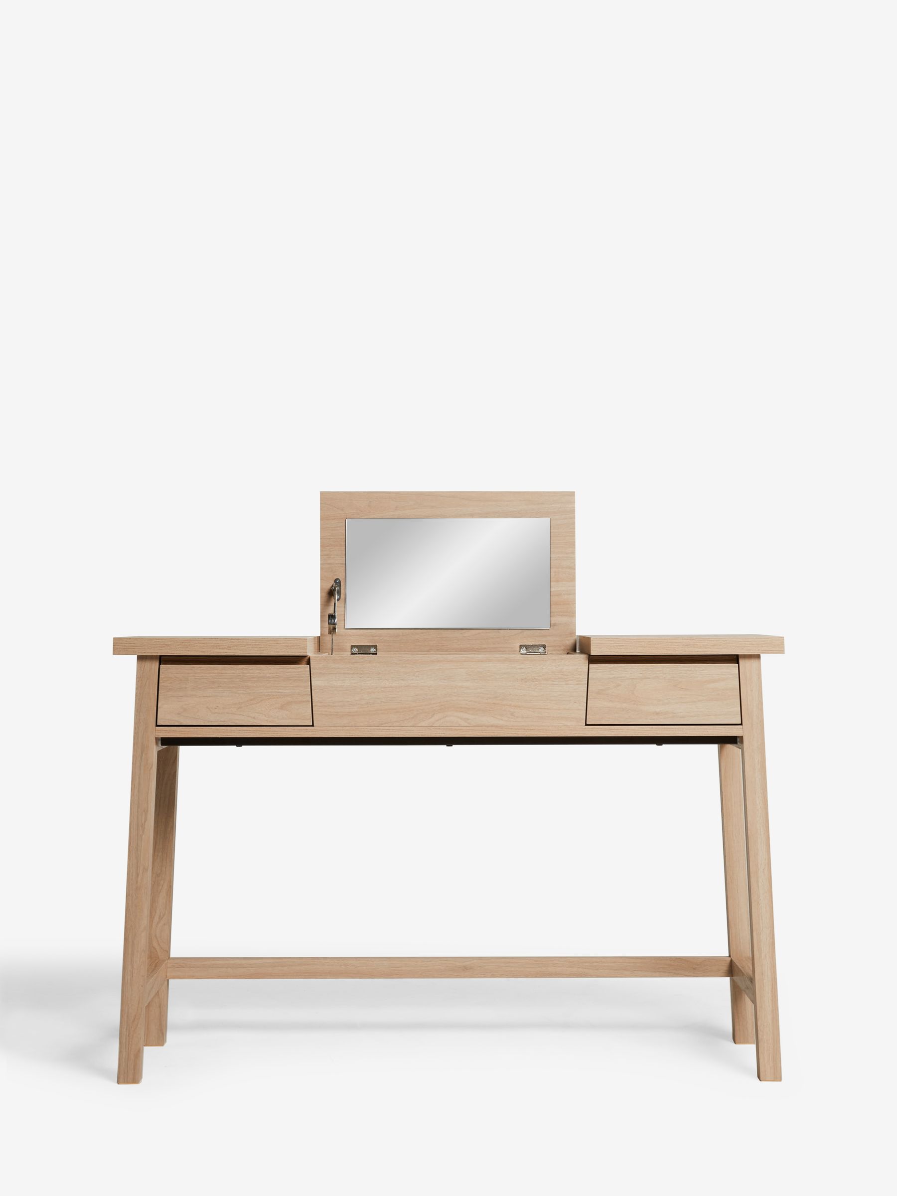 Buy Light Natural Oti Oak Effect Mirror Console Dressing Table from the ...