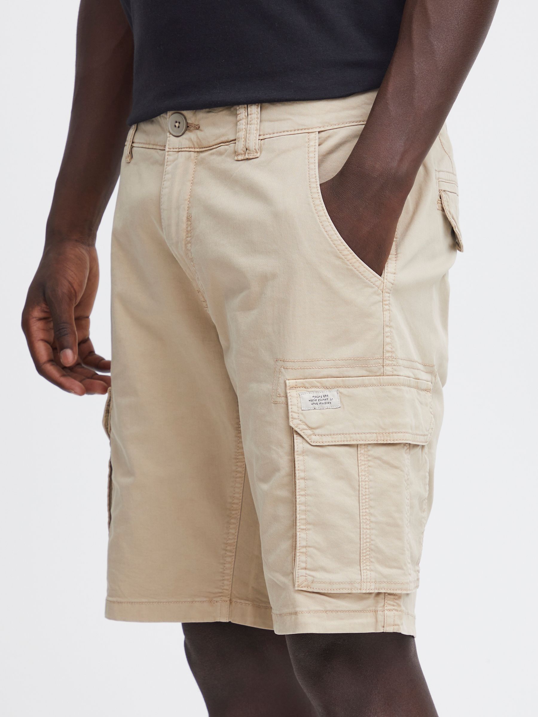 Buy Blend Cream Stretch Cargo Shorts from the Next UK online shop