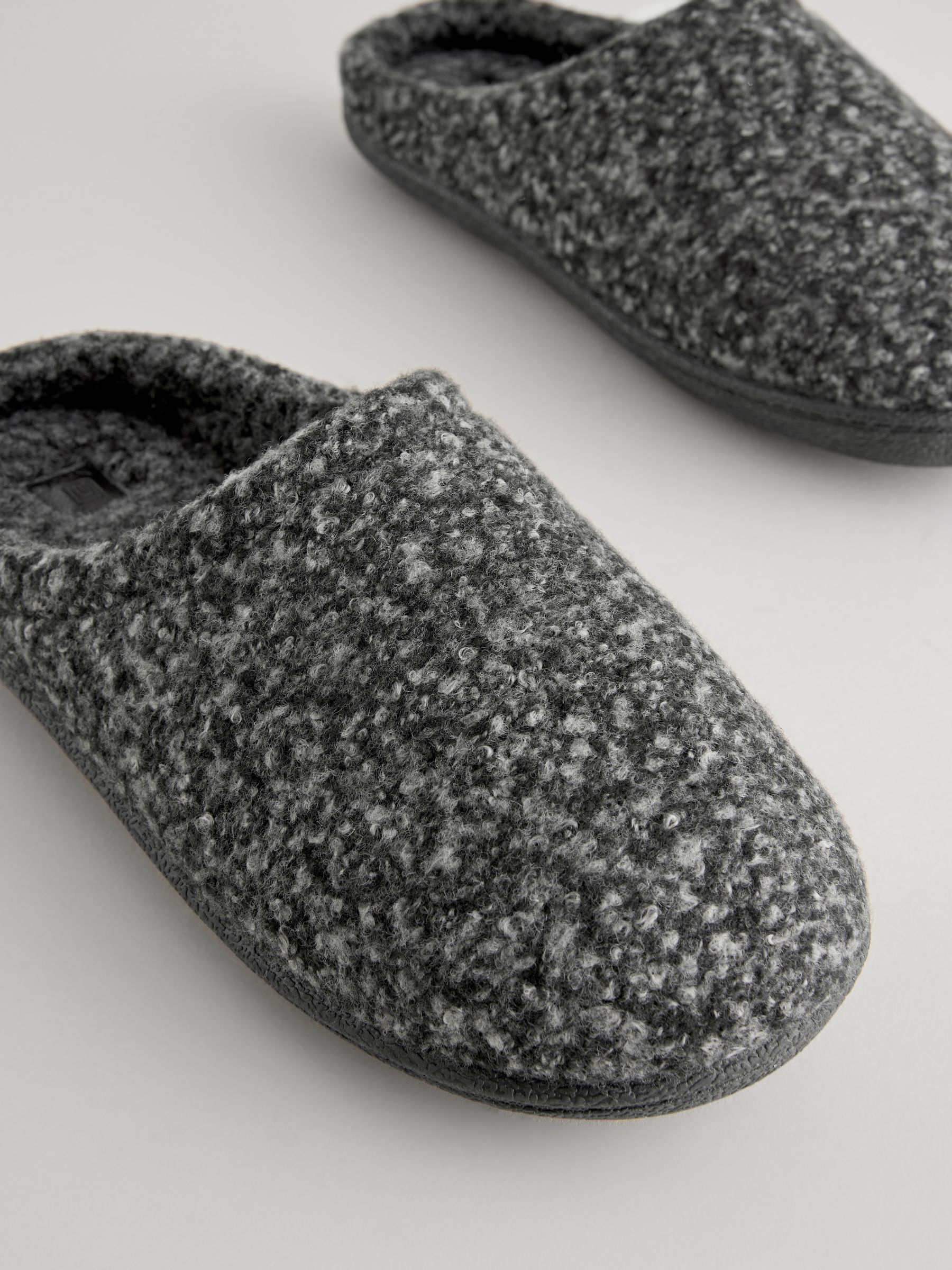 Buy Grey Mule Slippers from the Next UK online shop