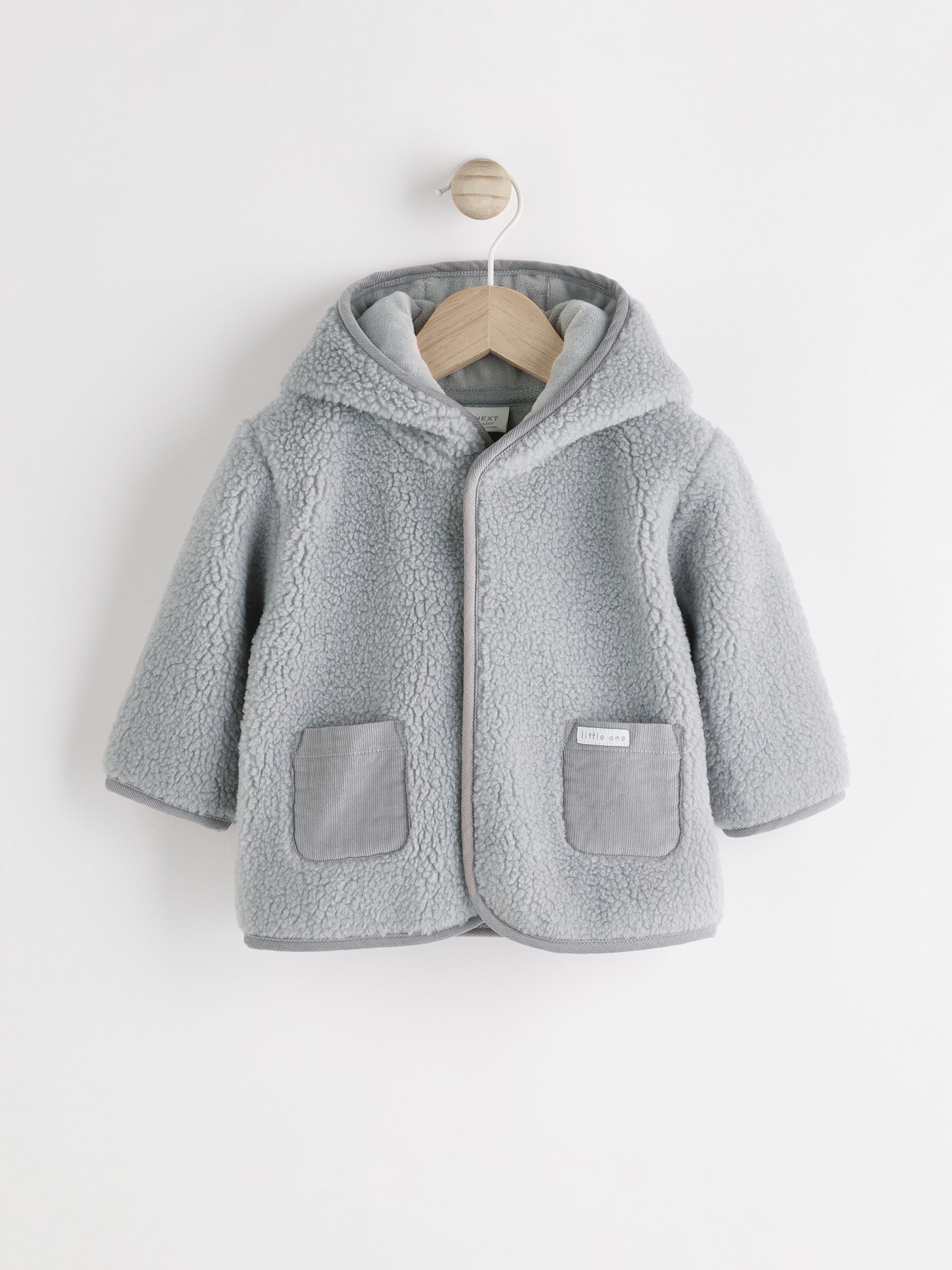 Buy Grey Bear Cosy Borg Fleece Baby Jacket from the Next UK online shop