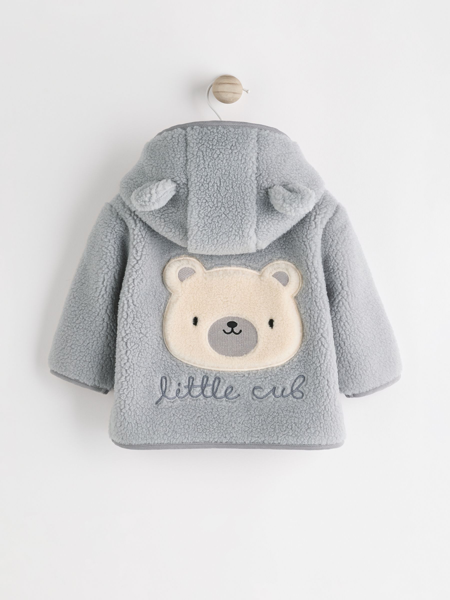 Buy Grey Bear Cosy Borg Fleece Baby Jacket from the Next UK online shop