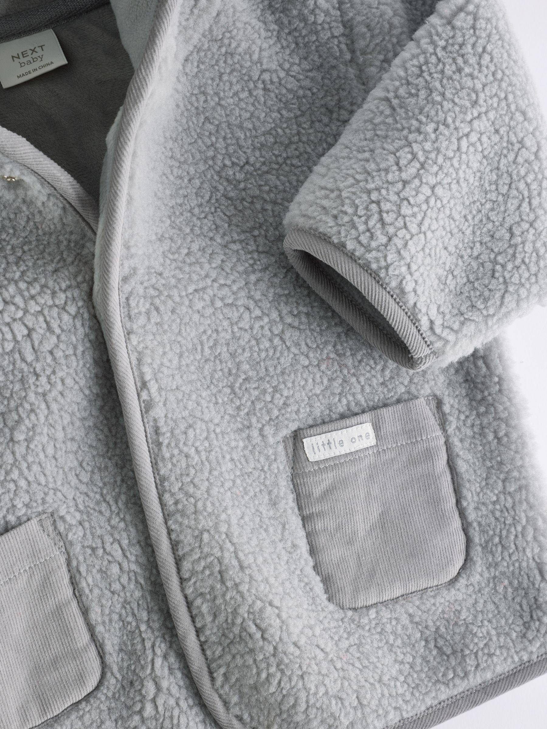 Buy Grey Bear Cosy Borg Fleece Baby Jacket from the Next UK online shop