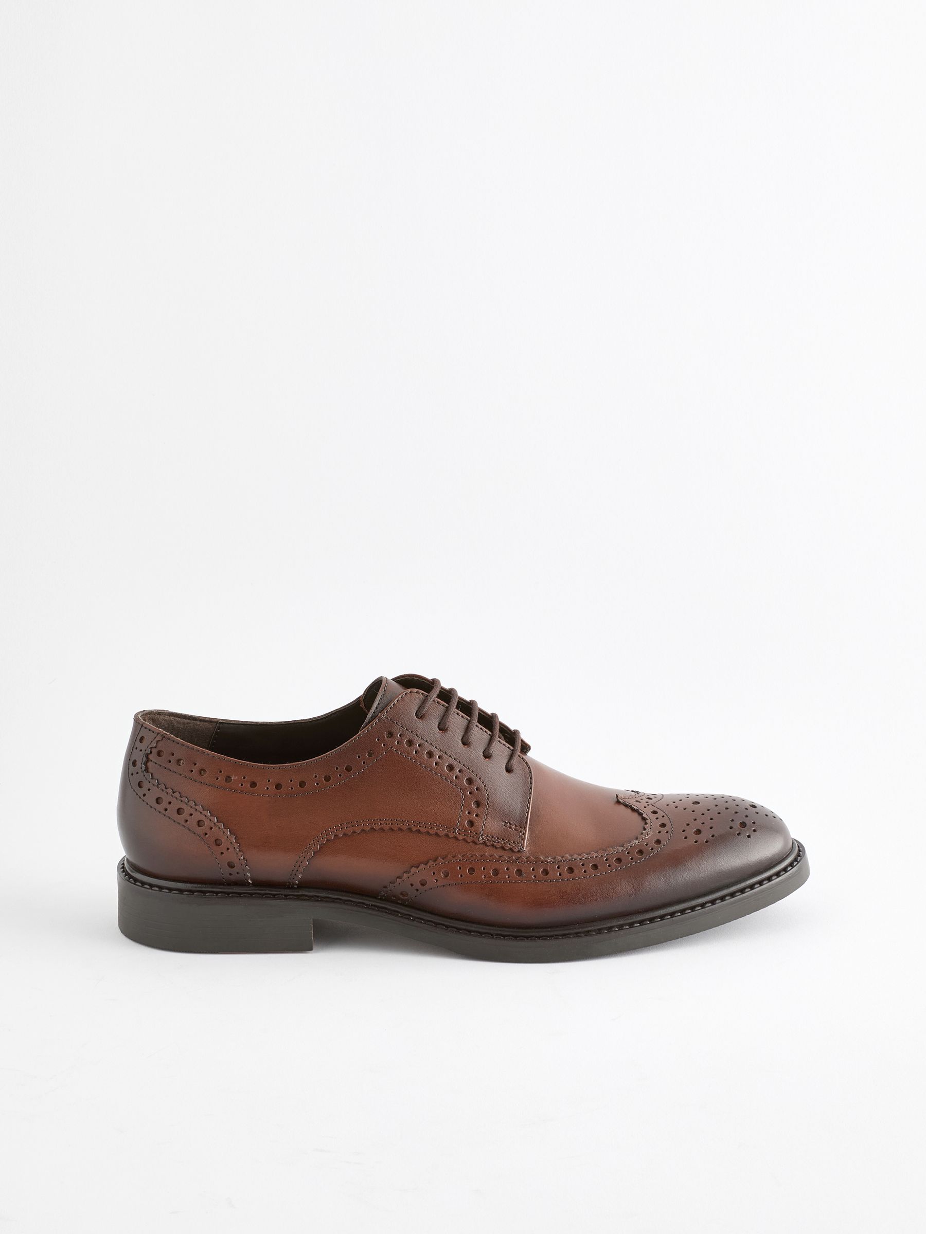 Buy Brown Standard Fit Leather Derby Brogues from Next Australia