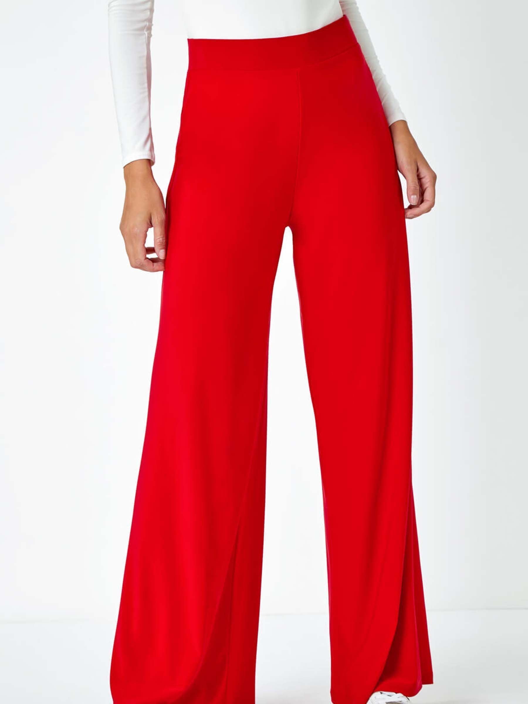 Buy Roman Red Wide Leg Stretch Trousers from the Next UK online shop