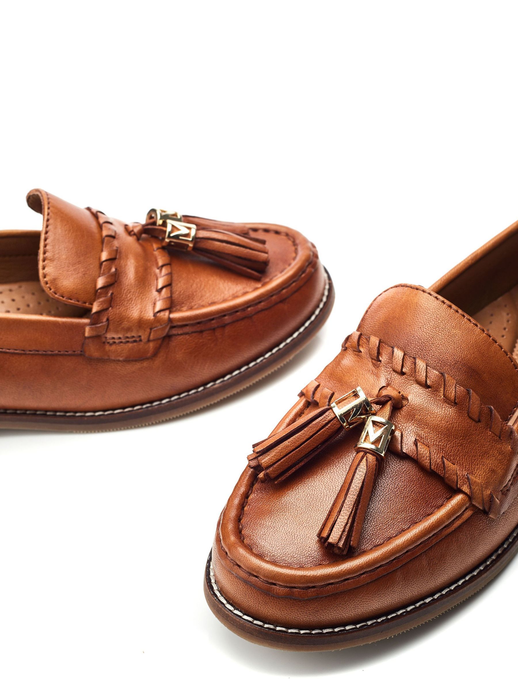 Buy Moda in Pelle Tan Espelette Leather Tassel Boat Shoes from Next Ireland