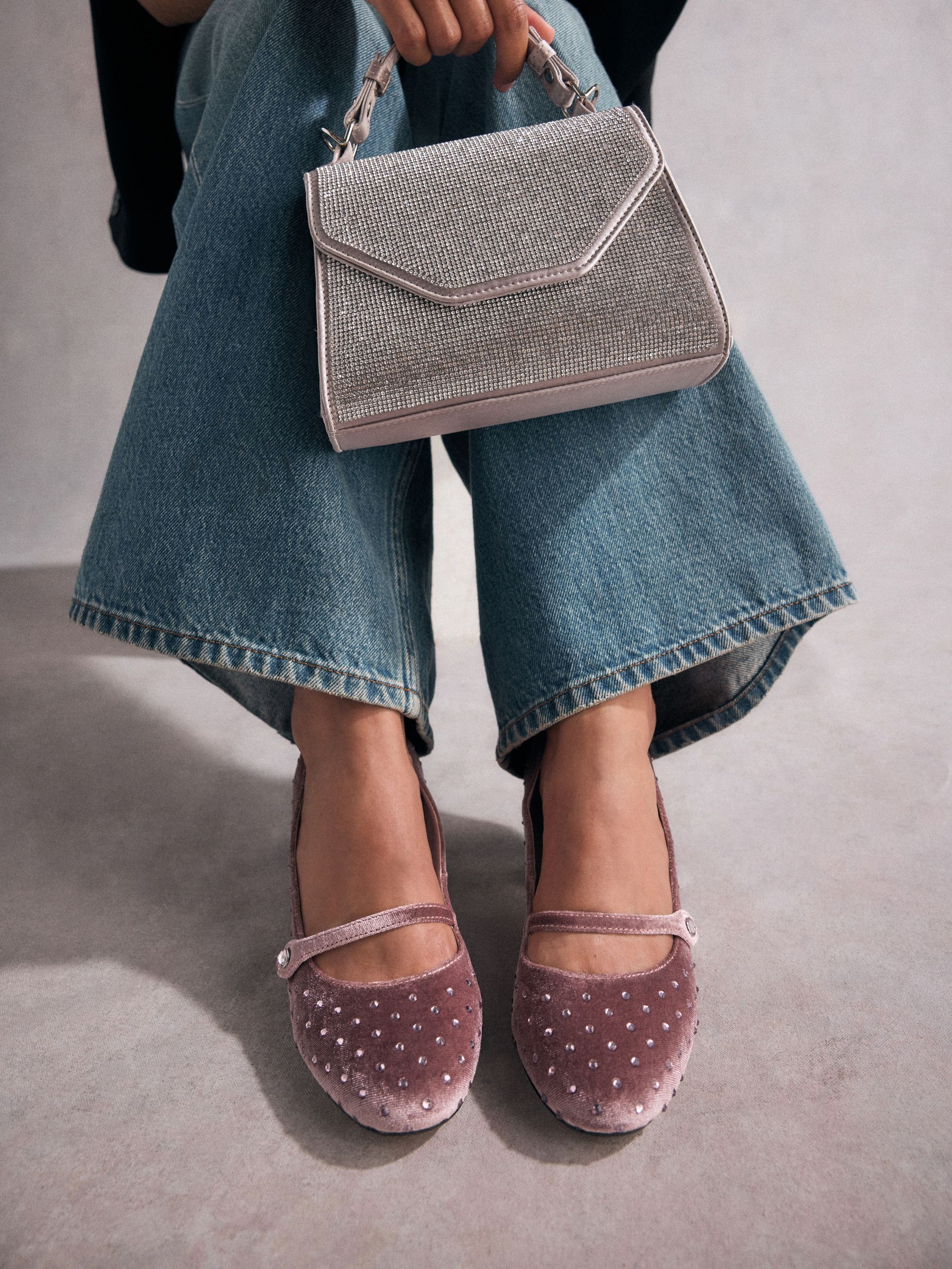 Buy Pink Standard Fit Tabitha Simmons Emily Leather Mary Jane Block ...