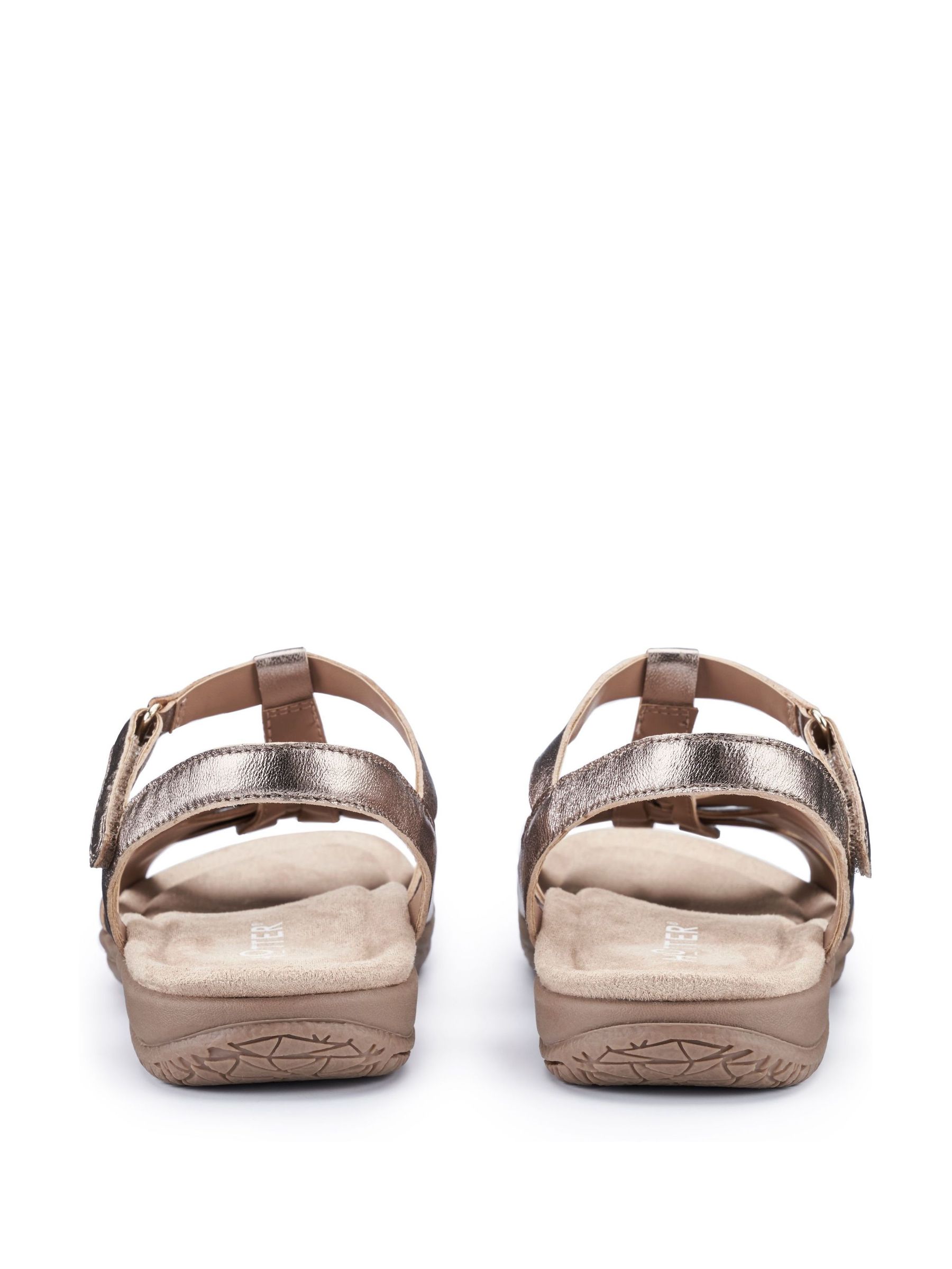 Buy Hotter Silver Regular Fit Rainer Touch Fastening Wide Fit Sandals ...