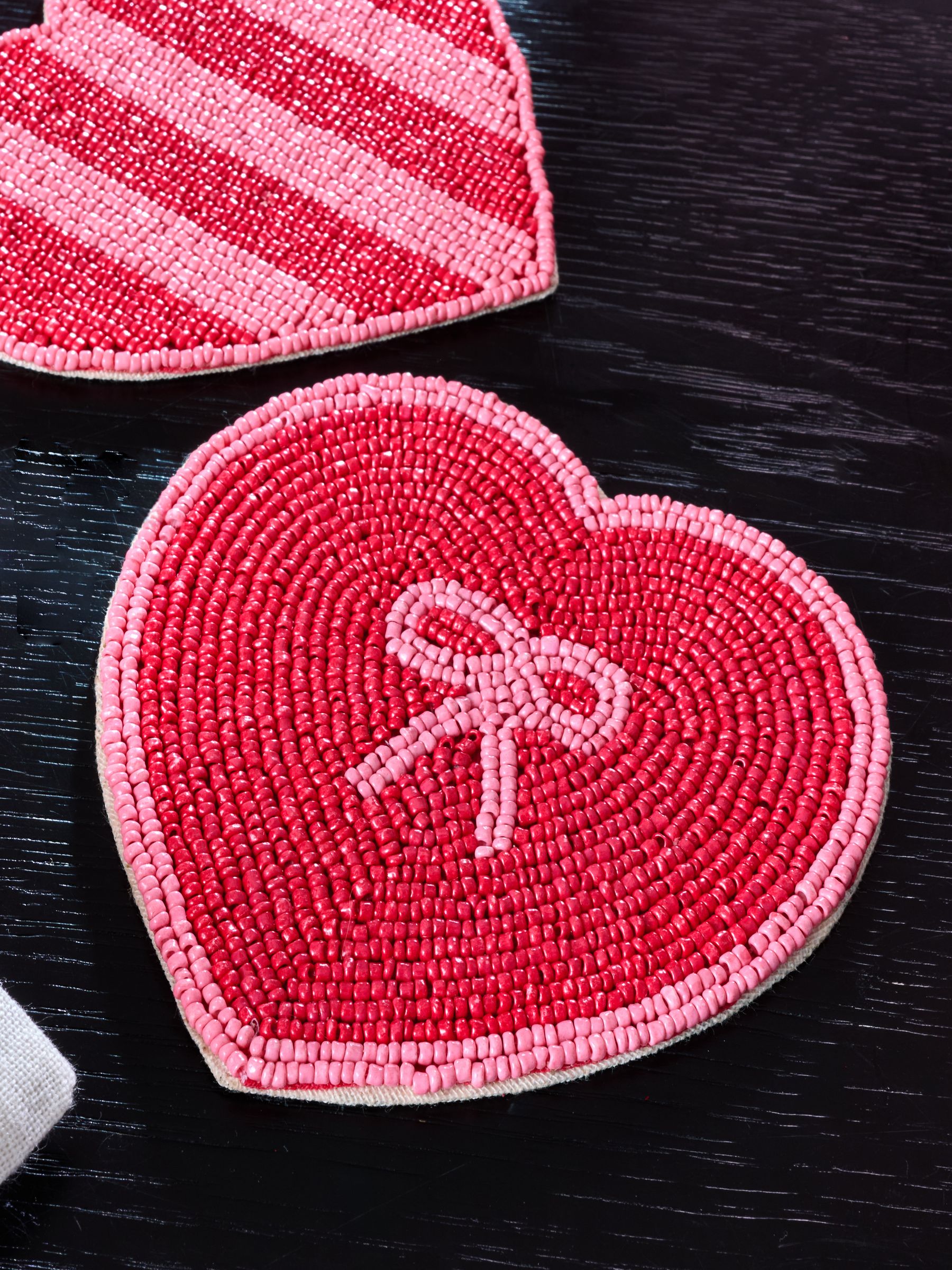 Buy Set of 4 Pink Heart Beaded Coasters from the Next UK online shop