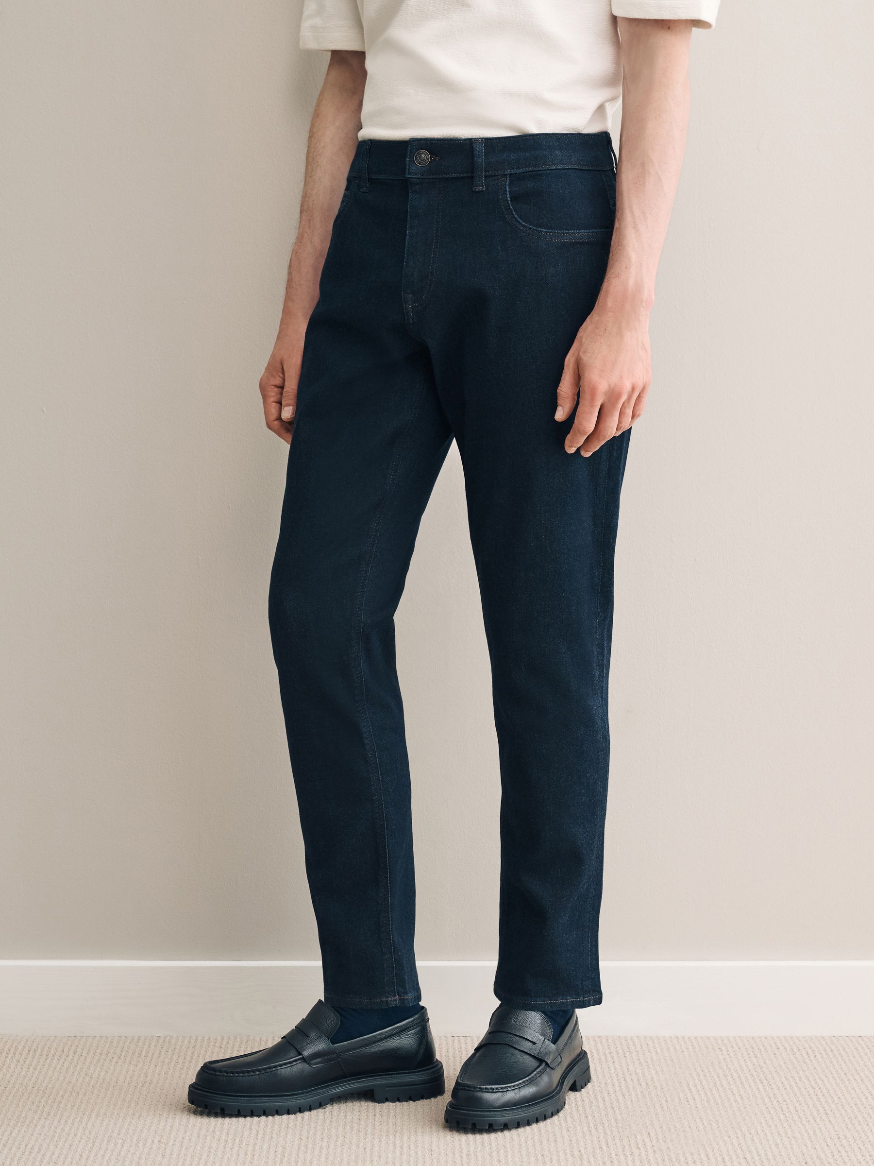 Buy Blue Indigo Rinse Slim Fit Motion Flex Ultra Soft Jeans from the ...