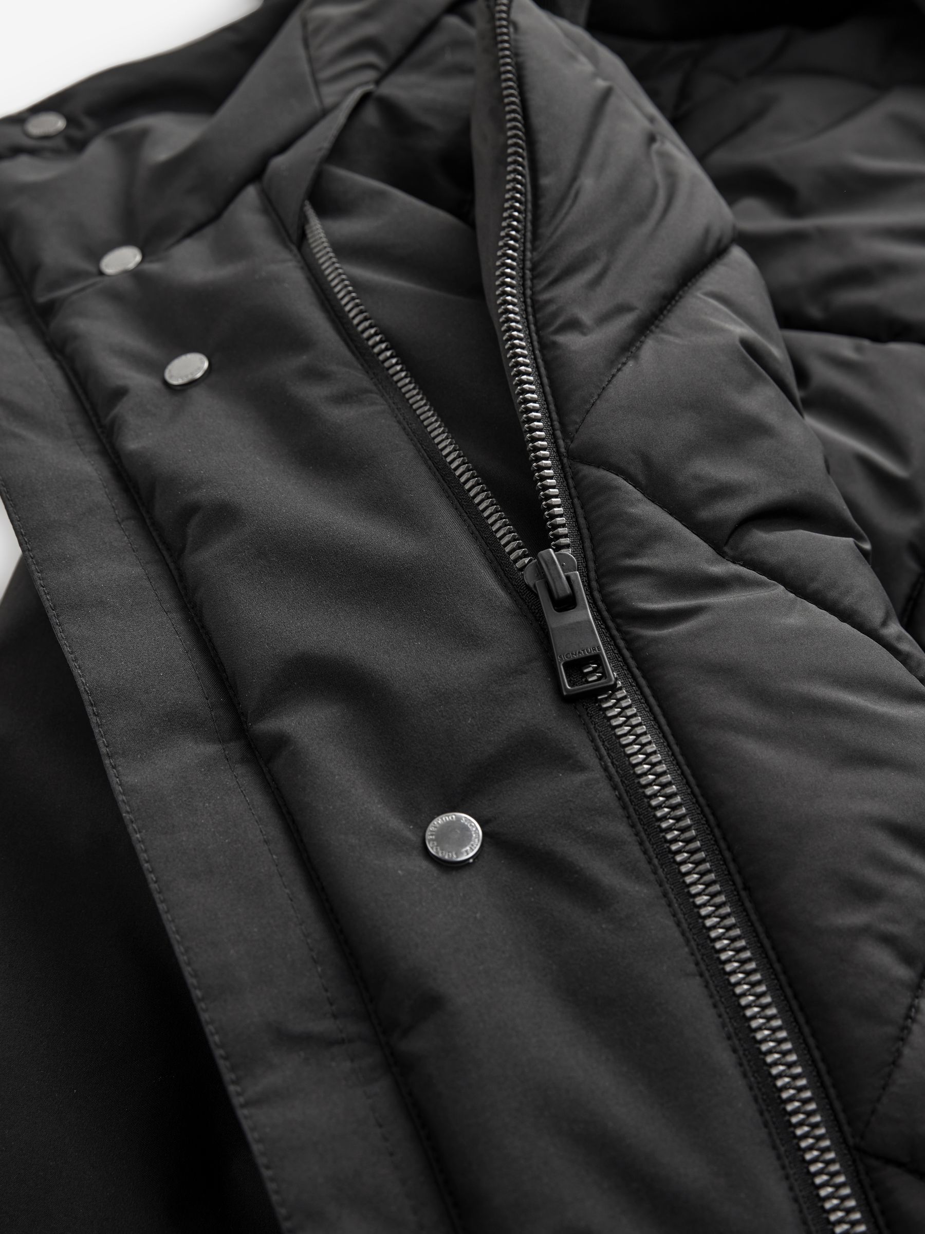 Buy Black Waterproof Padded 3 in 1 Signature Hooded Coat from the Next ...