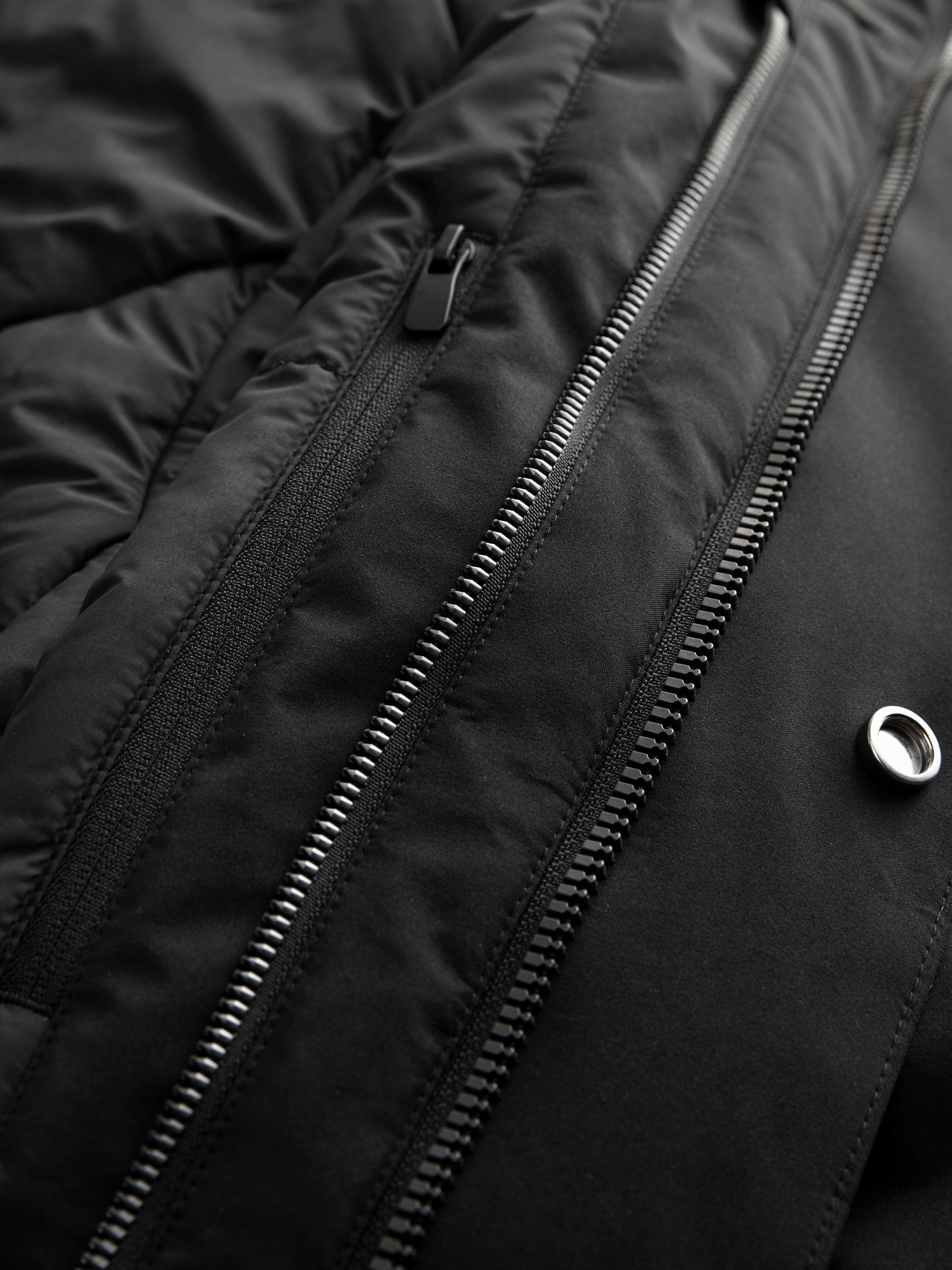 Buy Black Waterproof Padded 3 in 1 Signature Hooded Coat from the Next ...