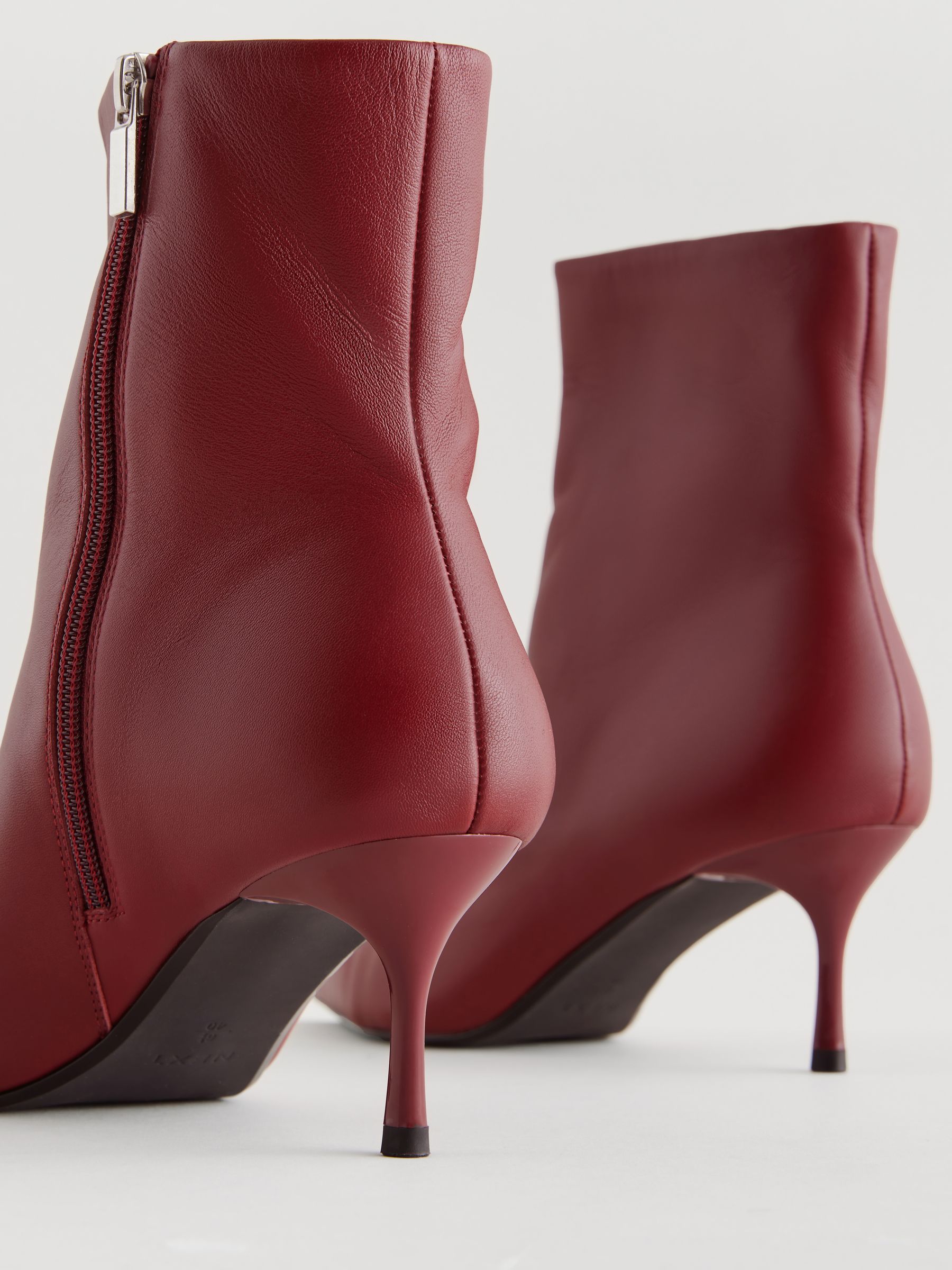 Buy Burgundy Red Pointed Toe Skinny Heeled Ankle Boots from the Next UK ...