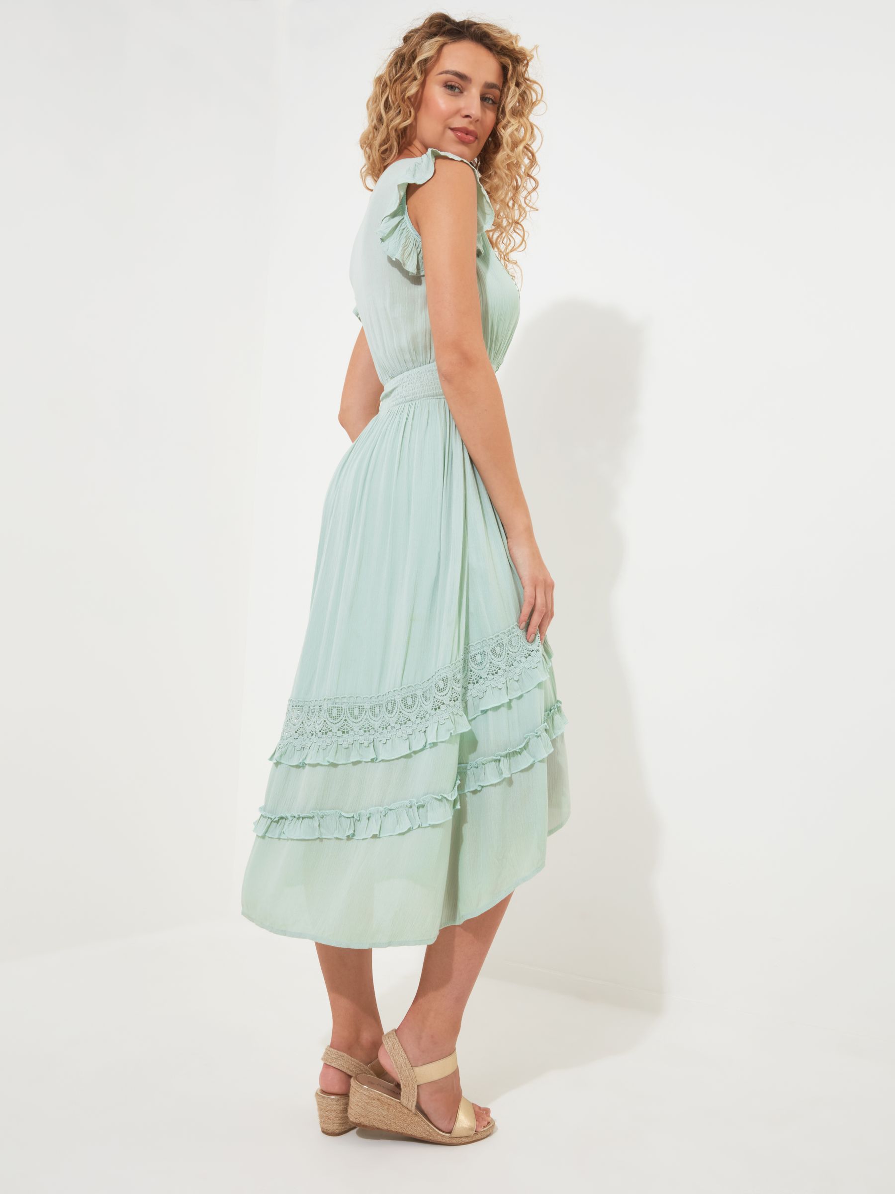 Buy Joe Browns Green Frilly High-Low Hem Wrap Front Dress from the Next ...