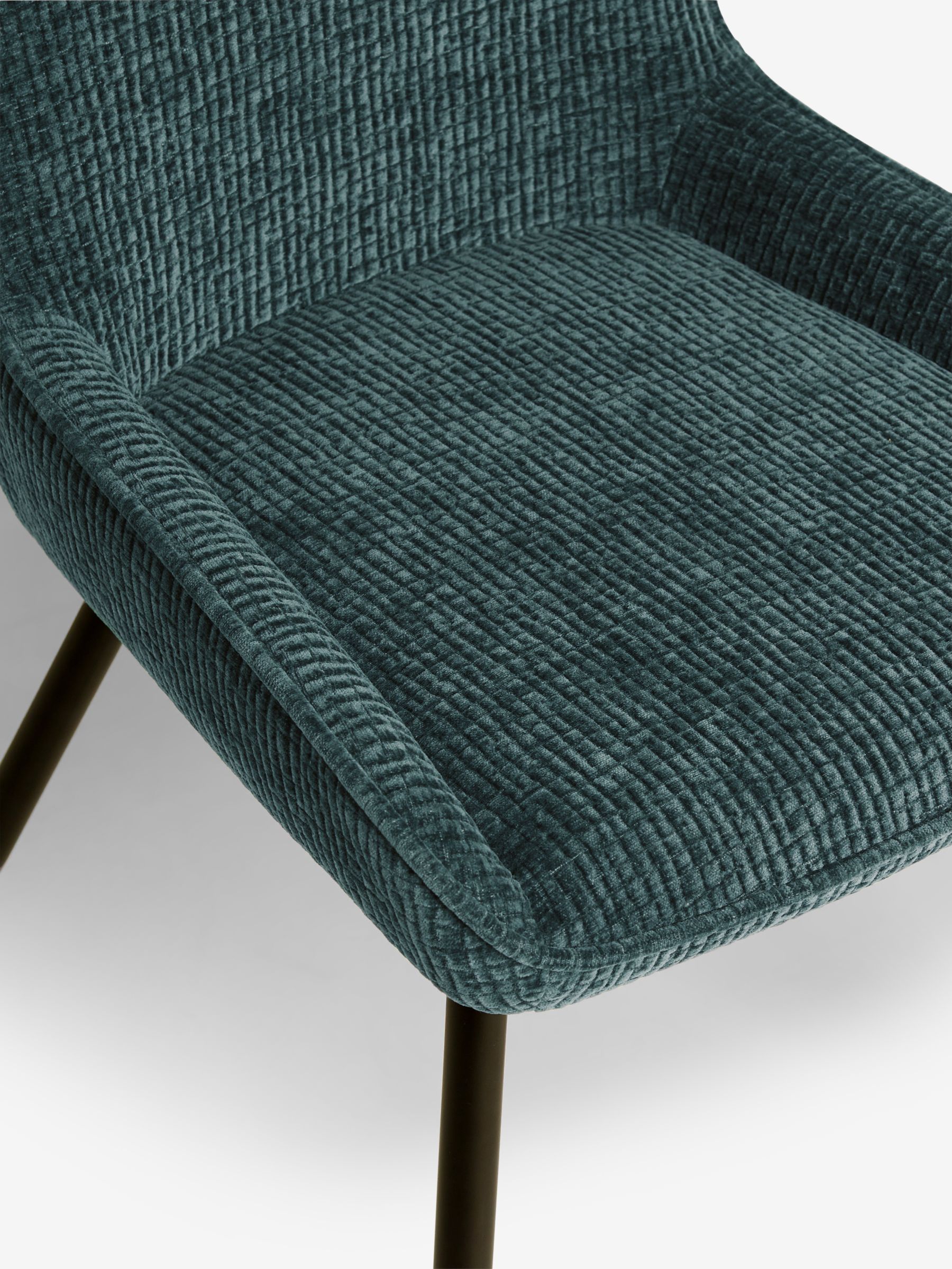 Buy Set of 2 Textured Chenille Dark Slate Teal Hamilton Black Leg ...