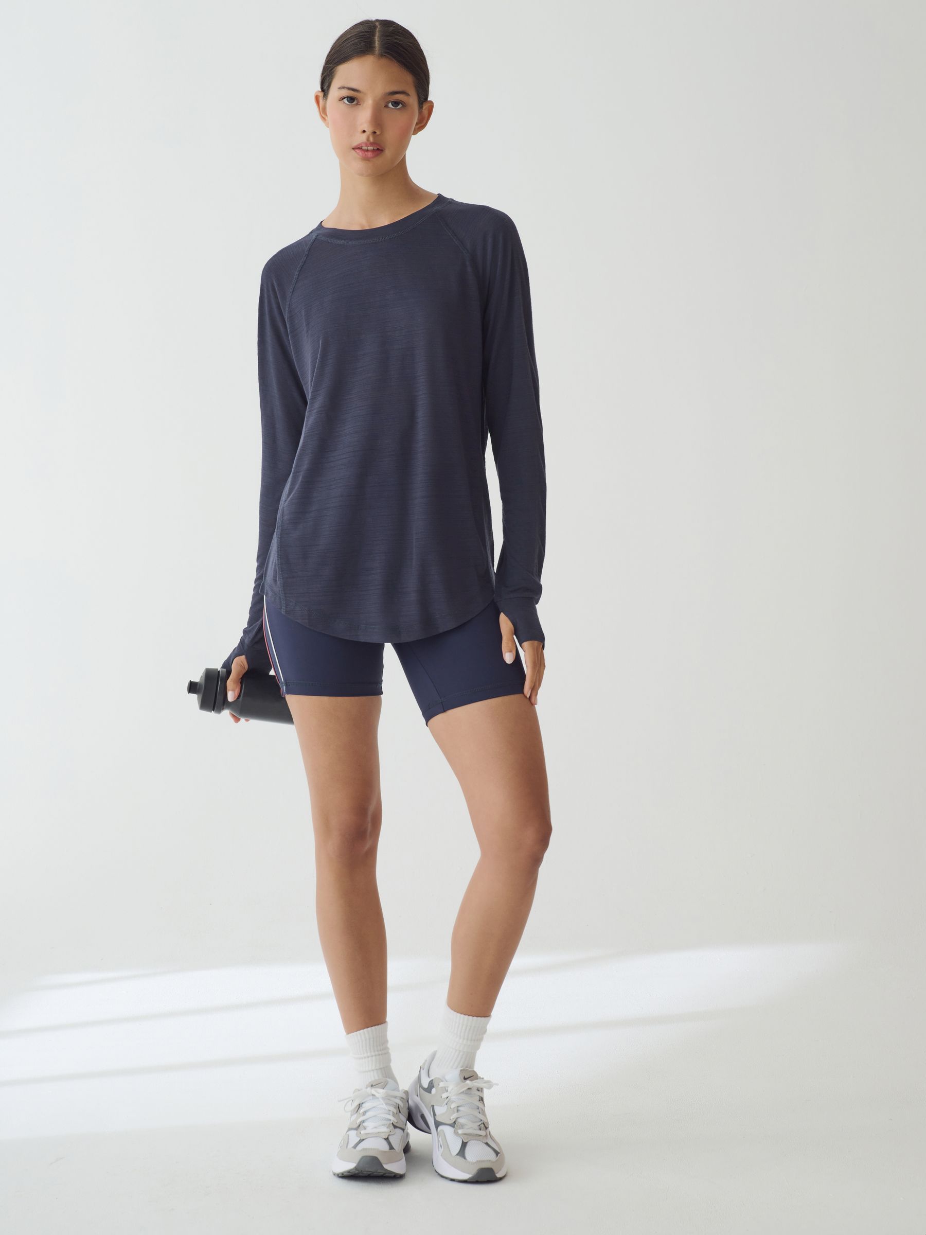 Buy Navy/Red Active Lightweight Long Sleeve Tops 2 Pack from the Next ...