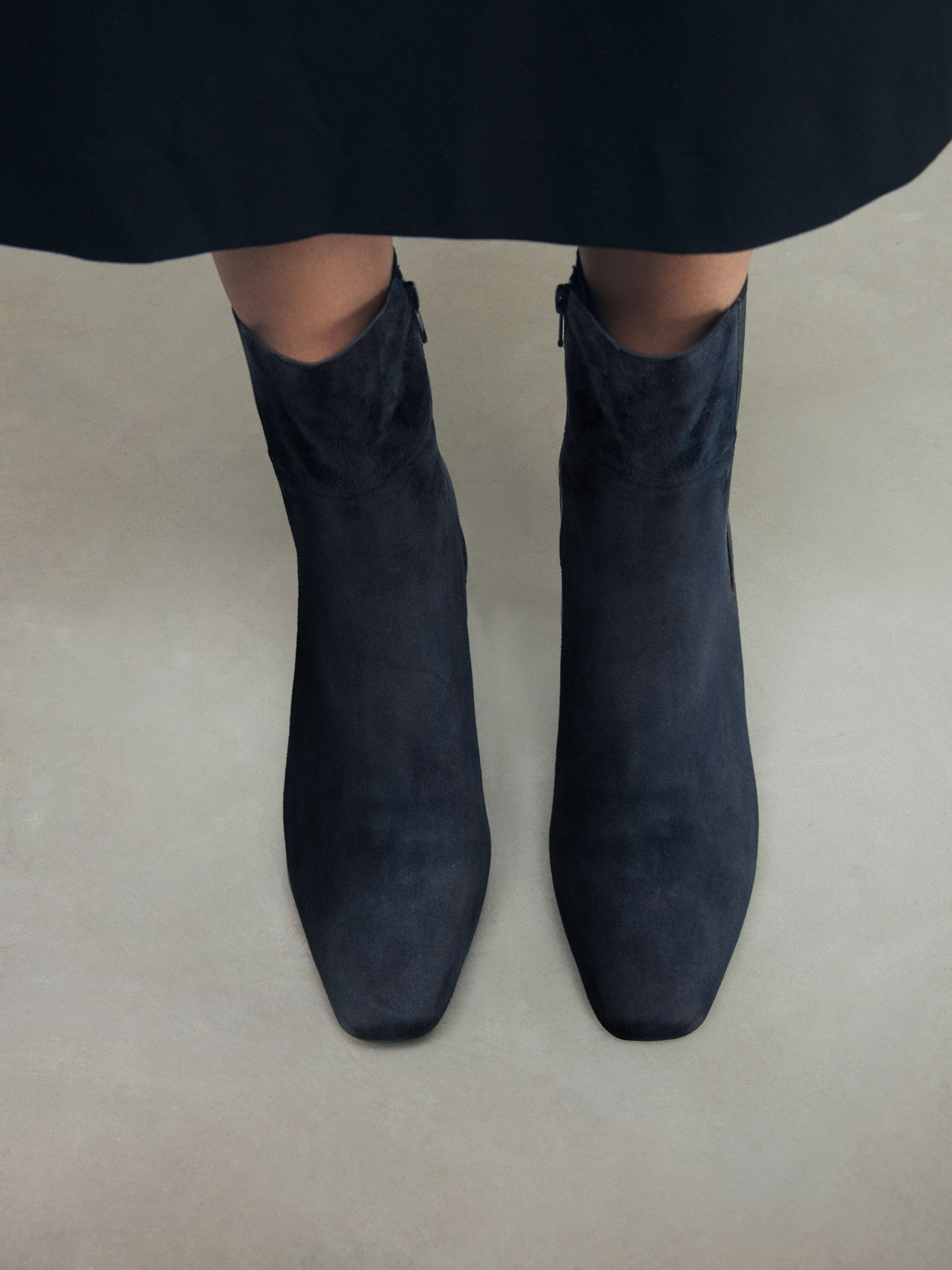 Buy Navy Suede Standard/Wide Fit Forever Comfort® Chisel Toe Chelsea ...