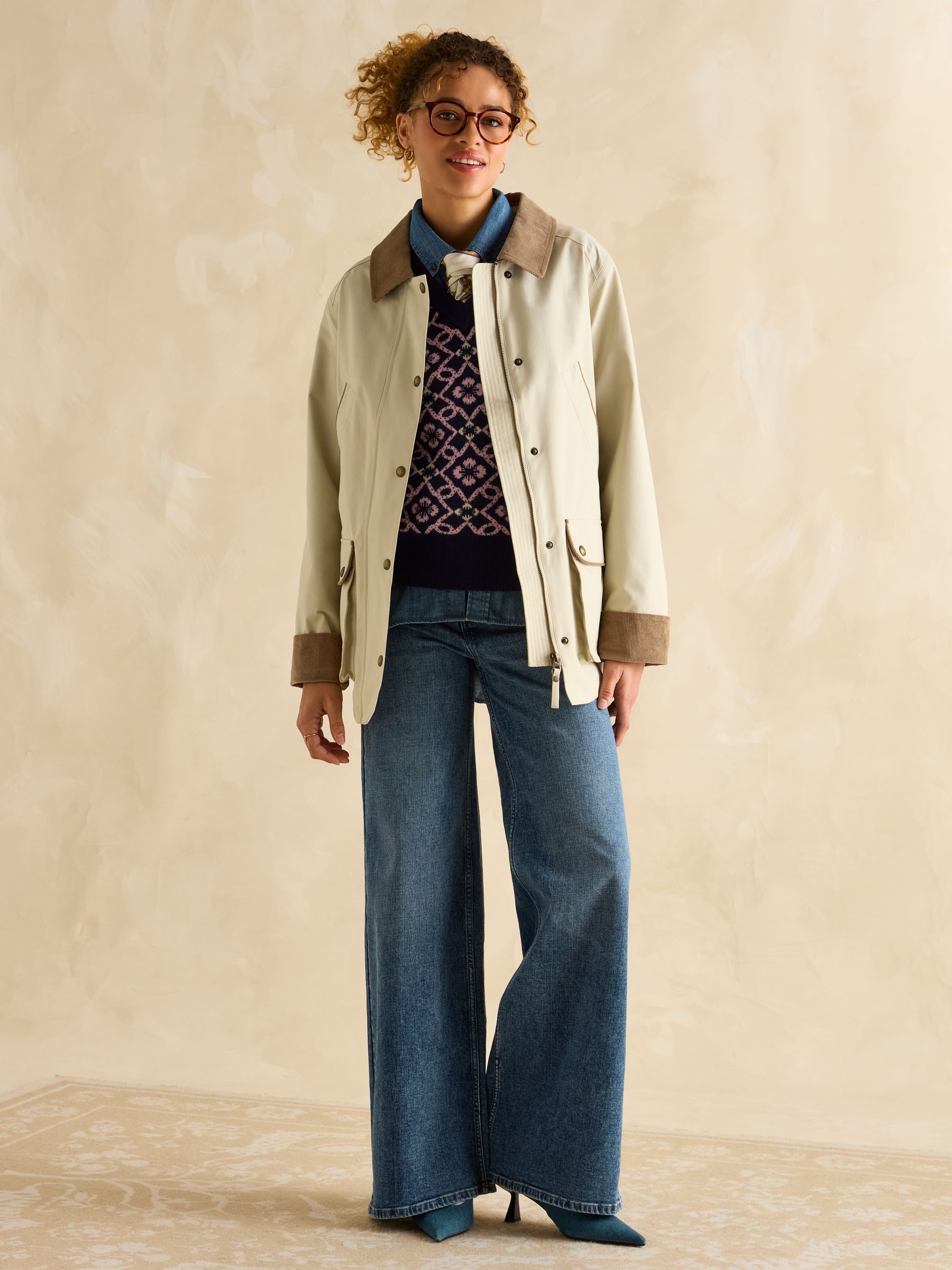 Buy Joules Katherine Stone Waterproof Heritage Coat from the Next UK ...