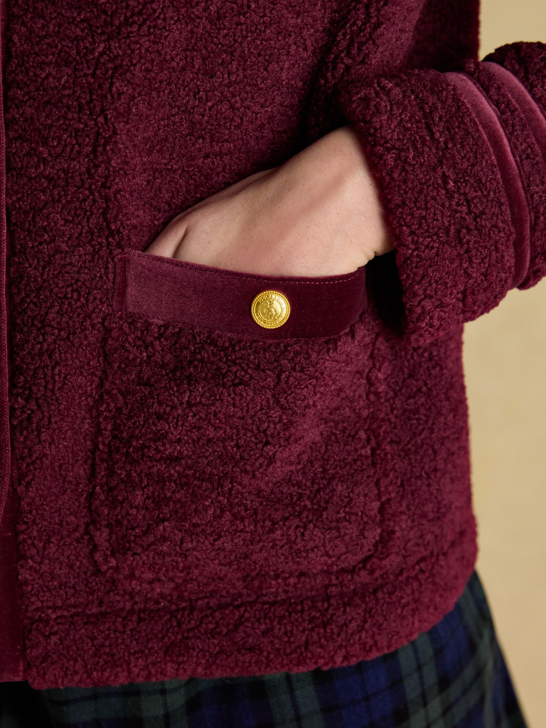 Buy Joules Fleur Burgundy Red Fleece Jacket from the Next UK online shop