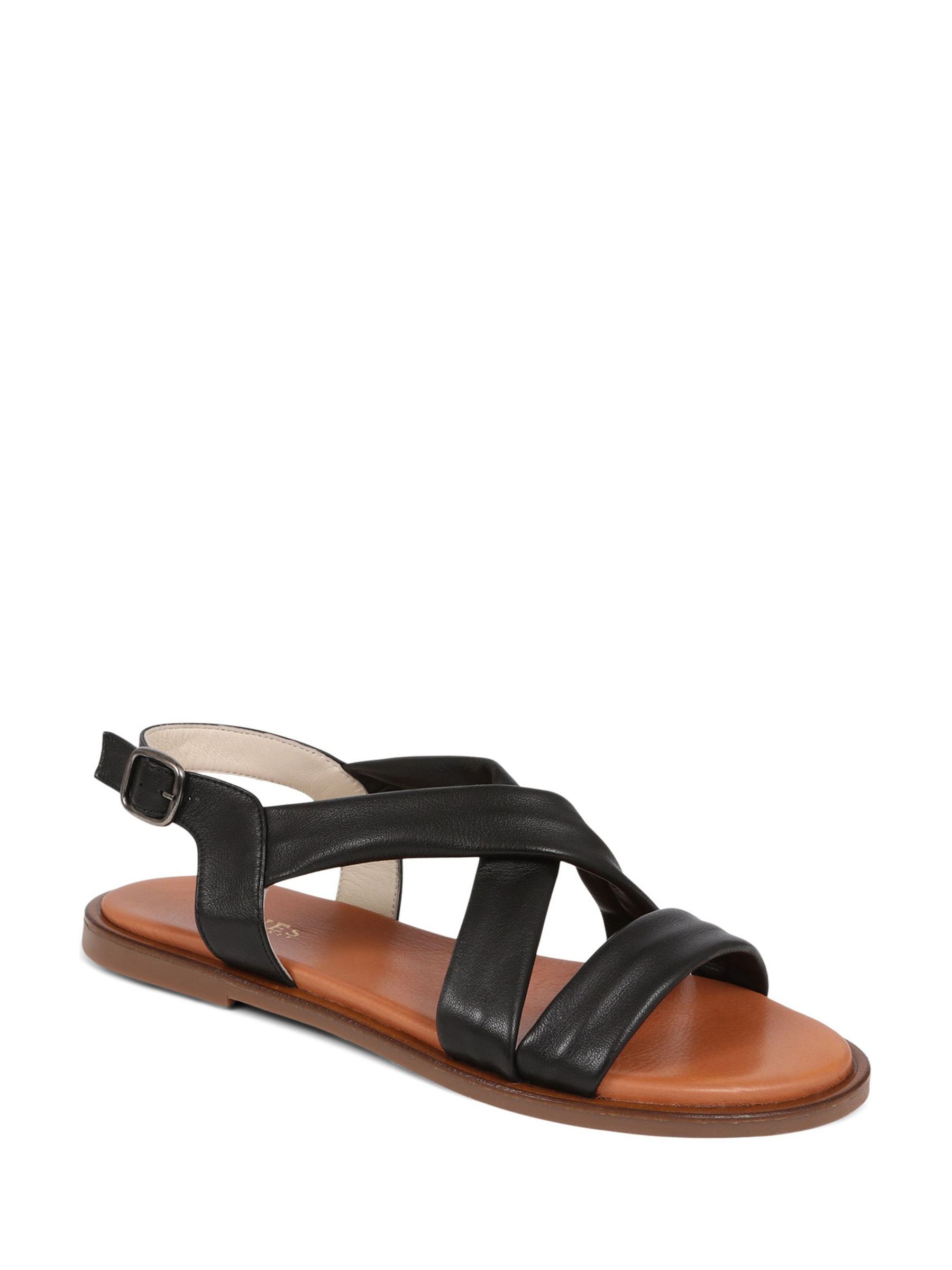 Buy Jones Bootmaker Black Regular Fit Hali Leather Sandals from the ...