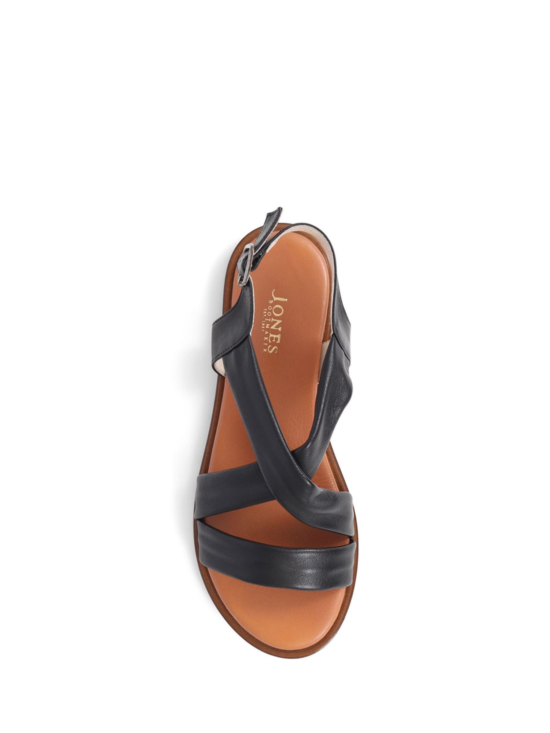 Buy Jones Bootmaker Black Regular Fit Hali Leather Sandals from the ...