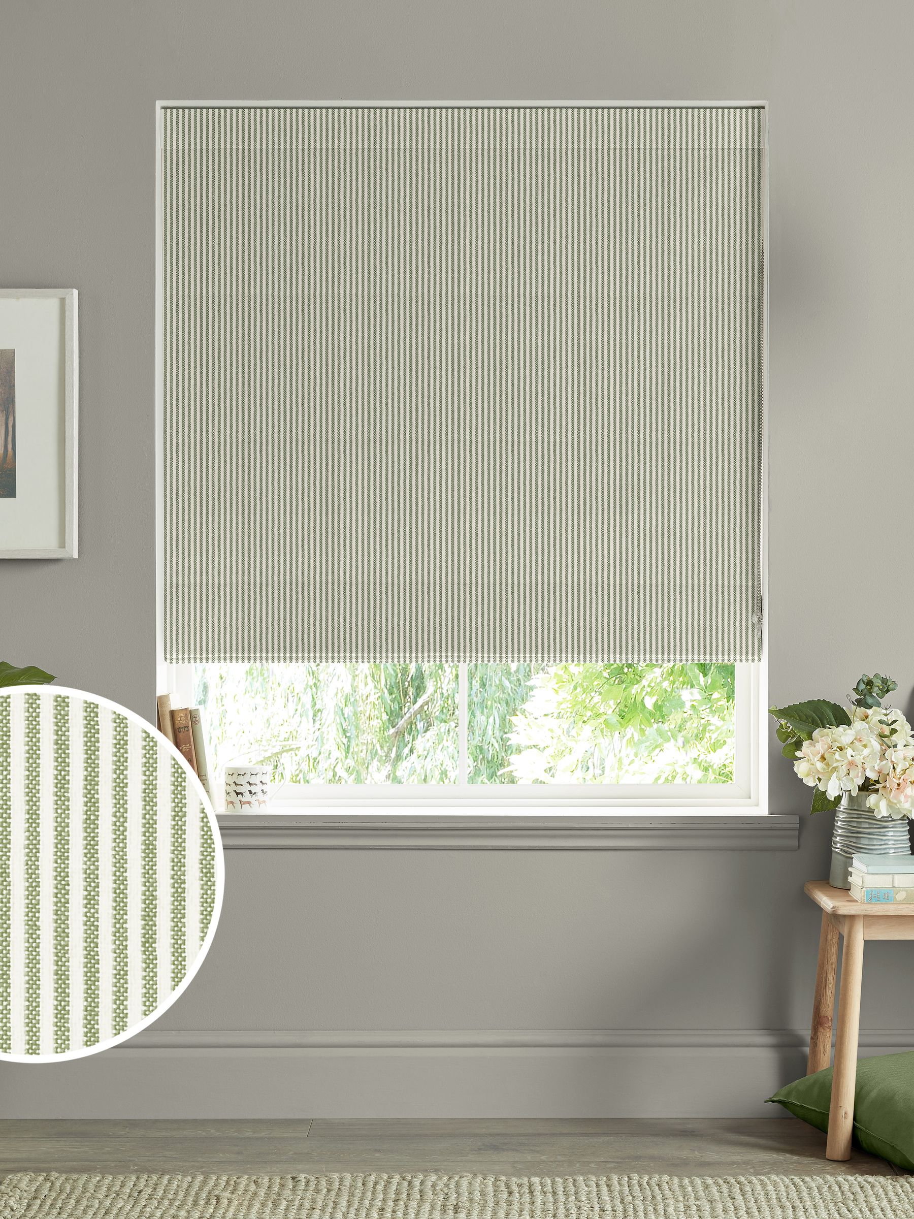 Buy Sophie Allport Sage Green Stamford Stripe Made to Measure 100% ...