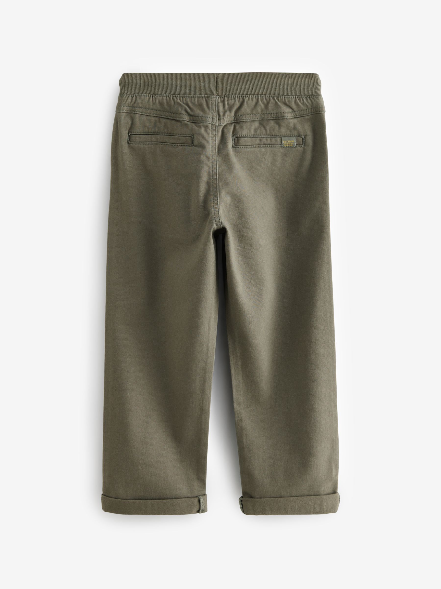 Buy Khaki Green Wide Fit Rib Waist Pull-On Trousers (3-16yrs) from the ...