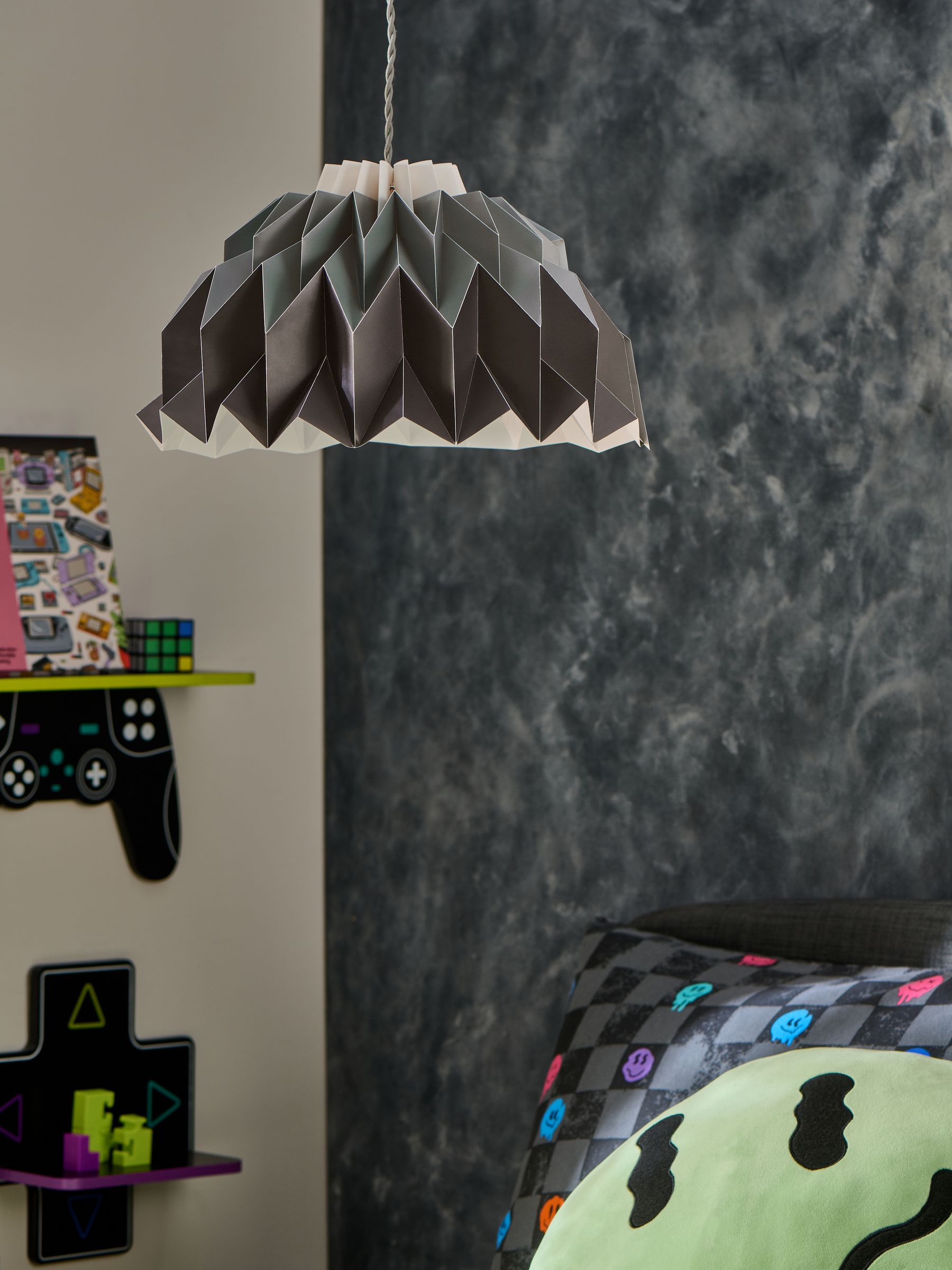 Buy Grey Easy Fit Geo Colour Block Pendant Lamp Shade from the Next UK ...