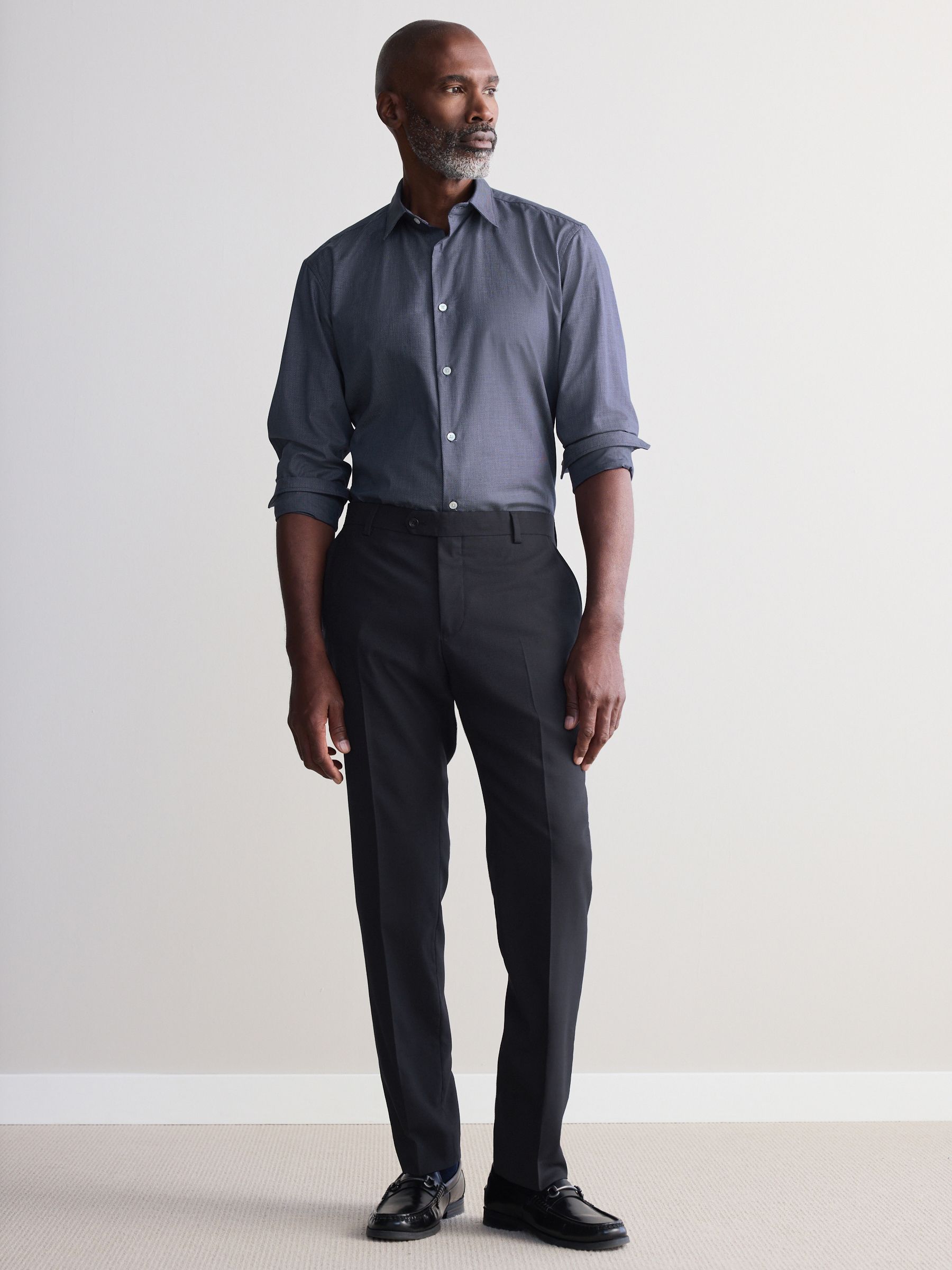 Buy Navy - Premium Two-Fold Cotton Shirt from Next Portugal