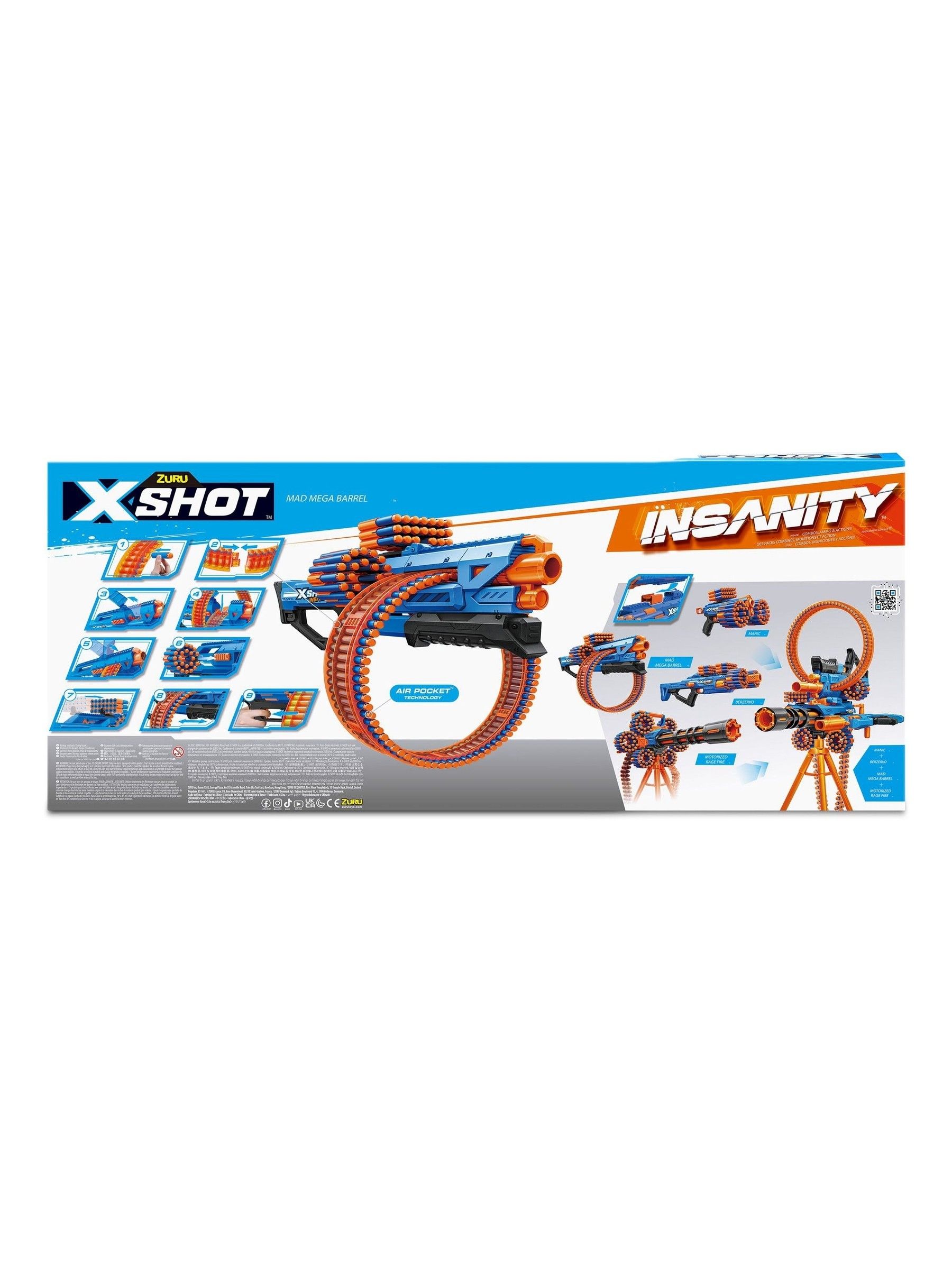 Buy Zuru X-Shot Insanity Mad Mega Barrel Zuru X-Shot Insanity Mad Mega ...