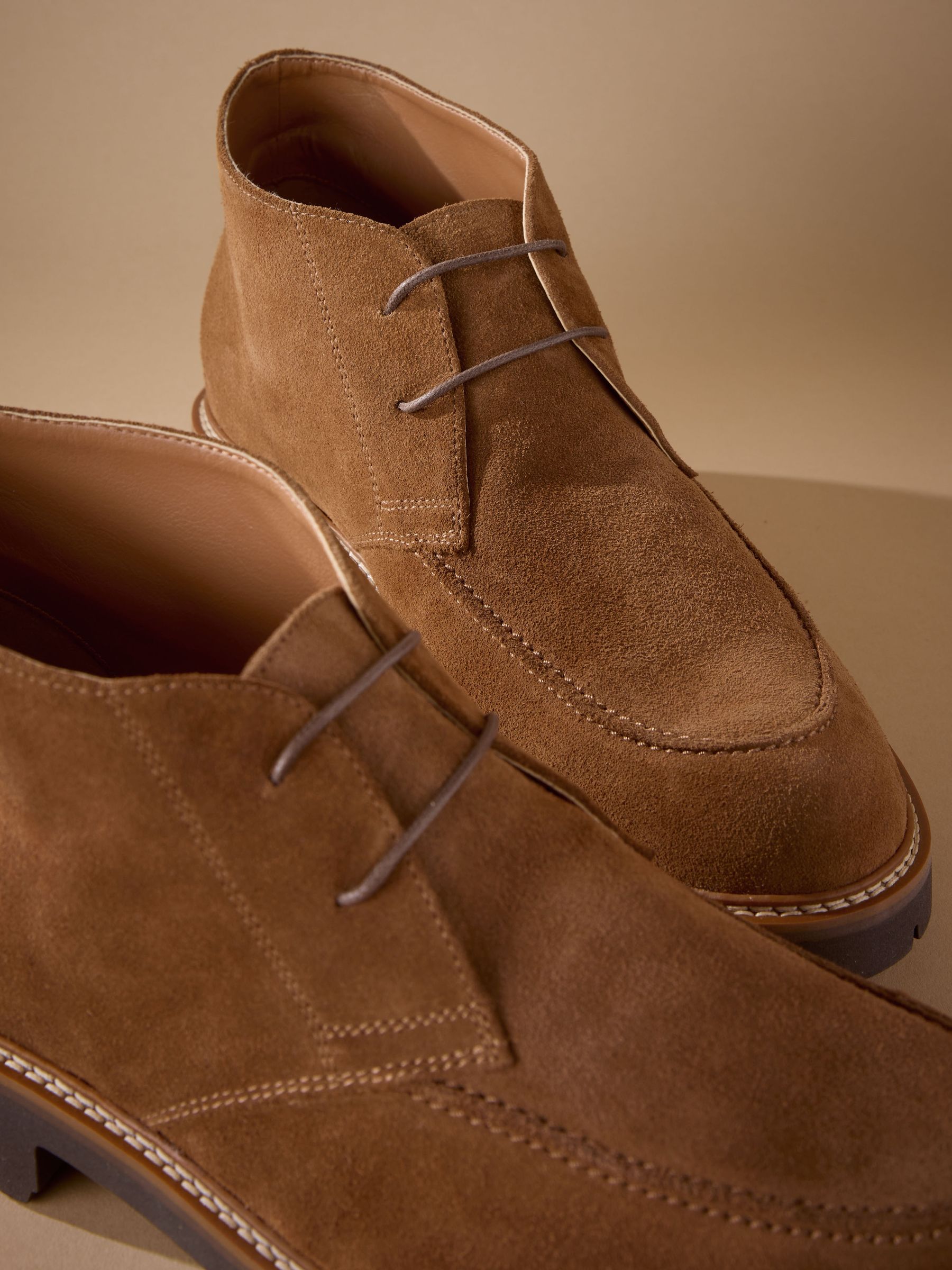Buy Tan Brown Signature Suede Apron Boots from Next Australia