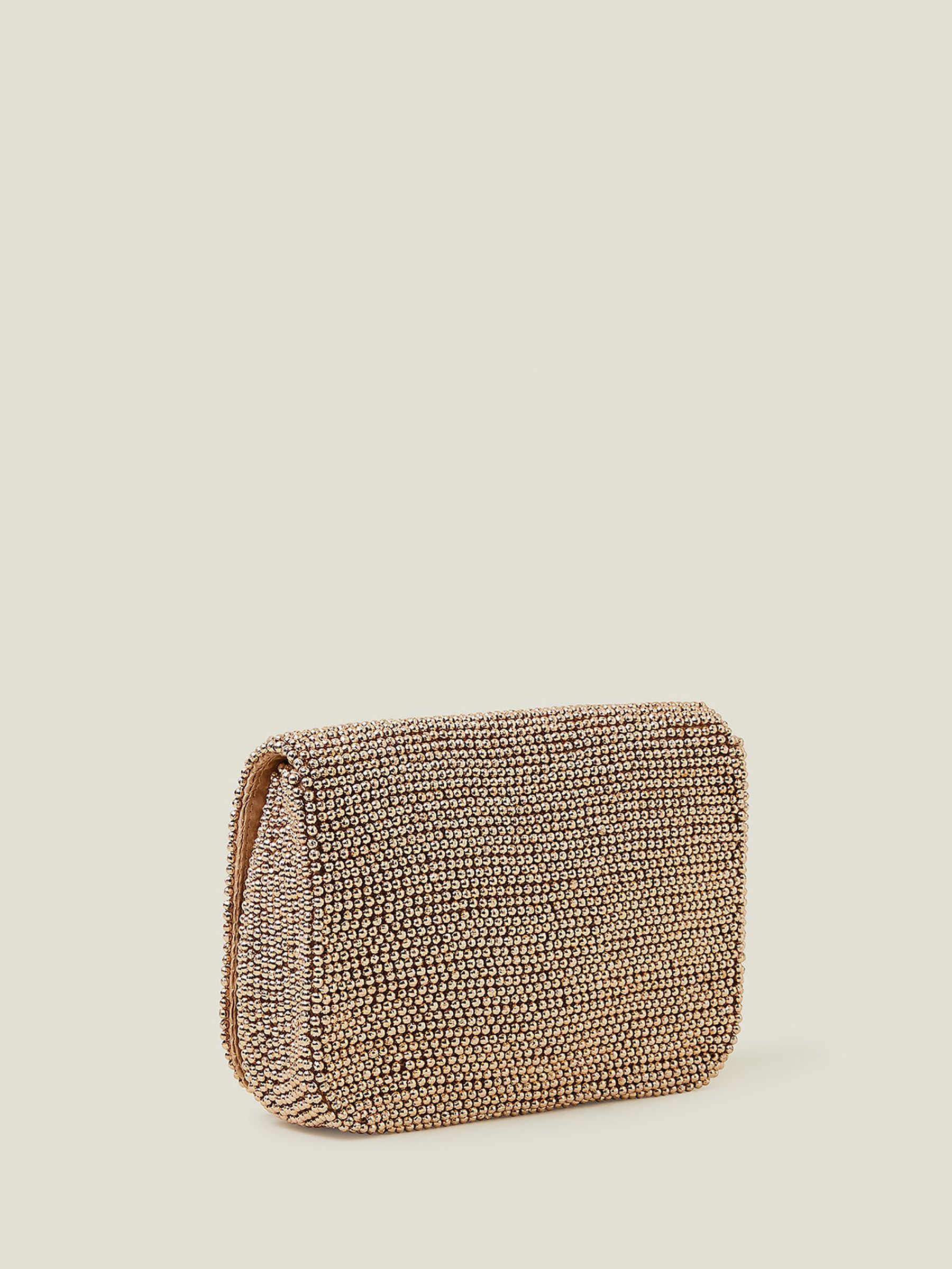 Buy Accessorize Gold Fold Over Beaded Clutch Bag from the Next UK ...