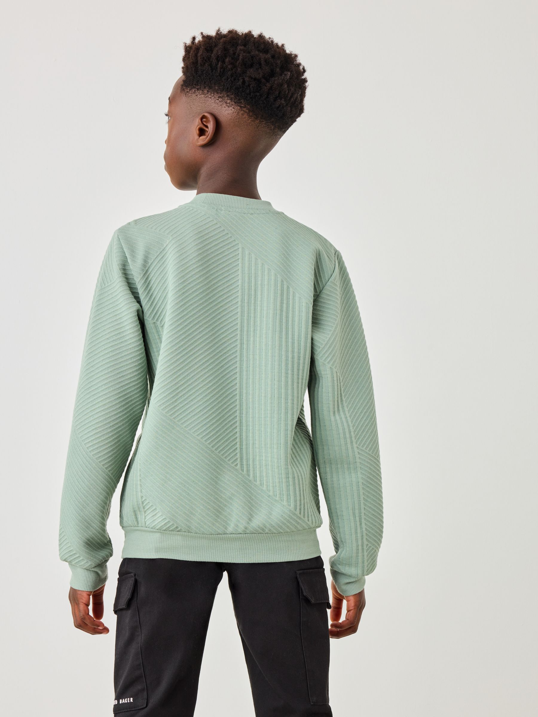Buy Baker by Ted Baker Green Textured Sweatshirt from the Next UK ...