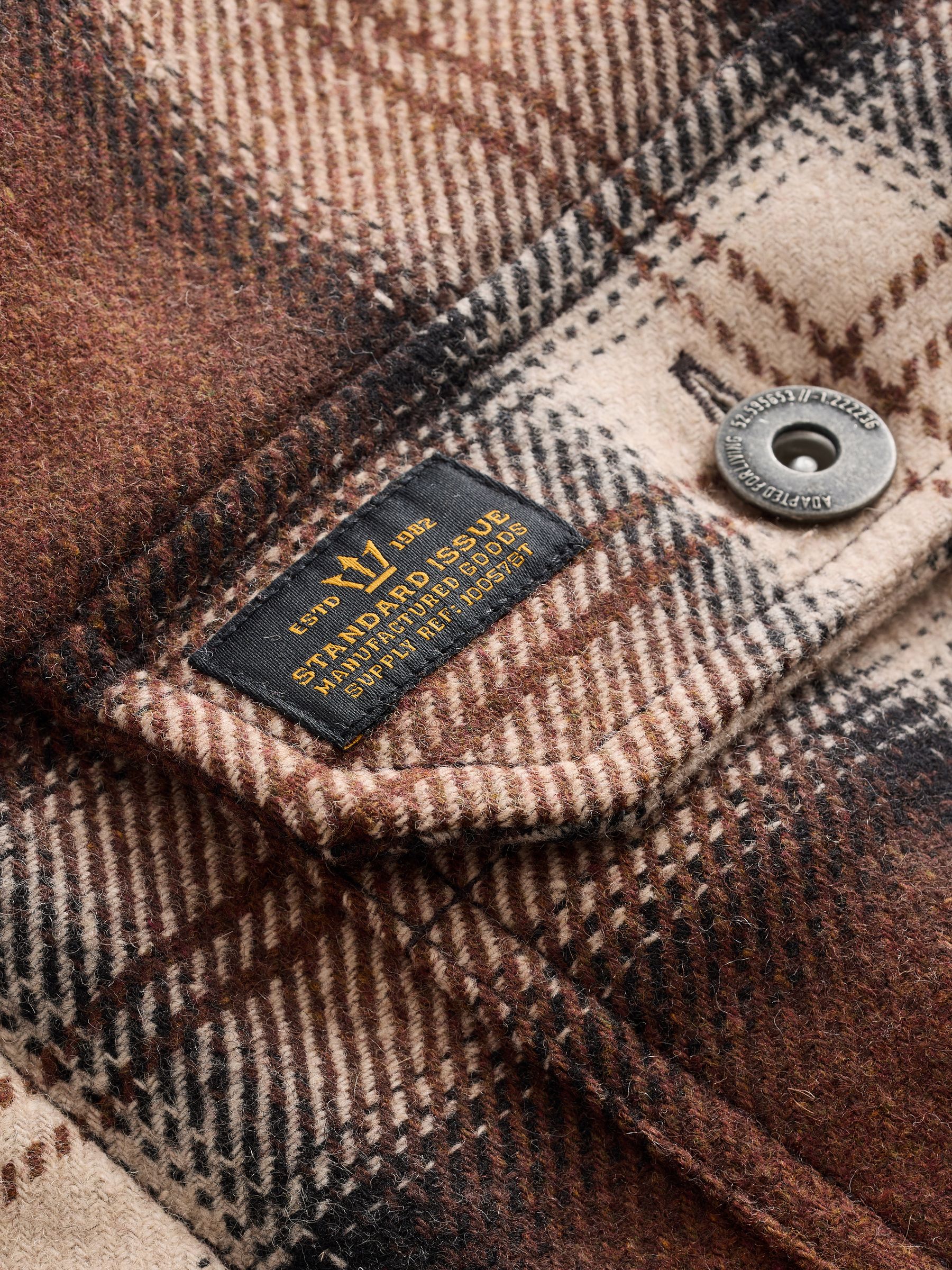 Buy Brown Check Borg Lined Shacket from the Next UK online shop