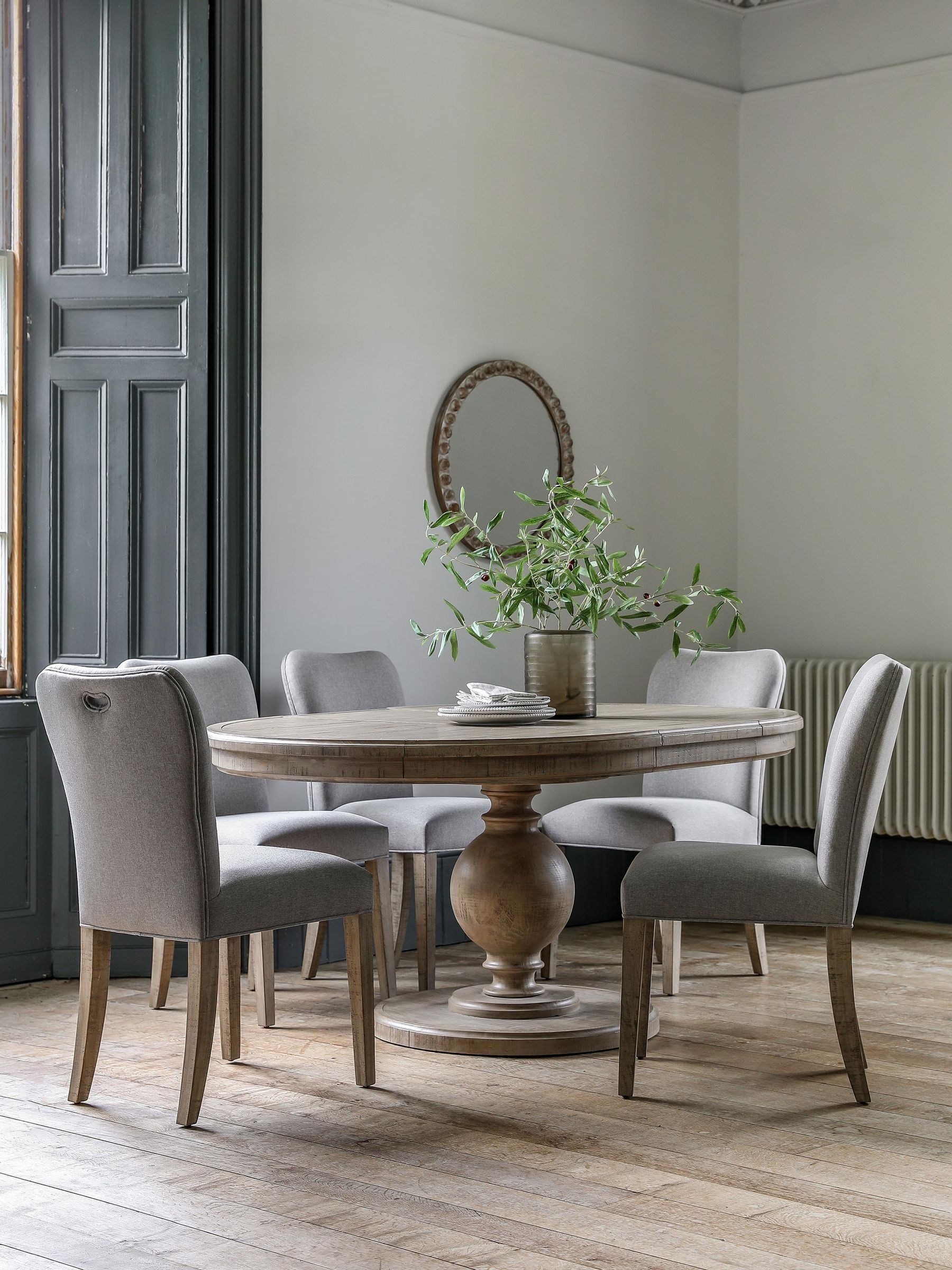 Buy Gallery Home Natural Eastfield Round Ext Dining Table from the Next ...
