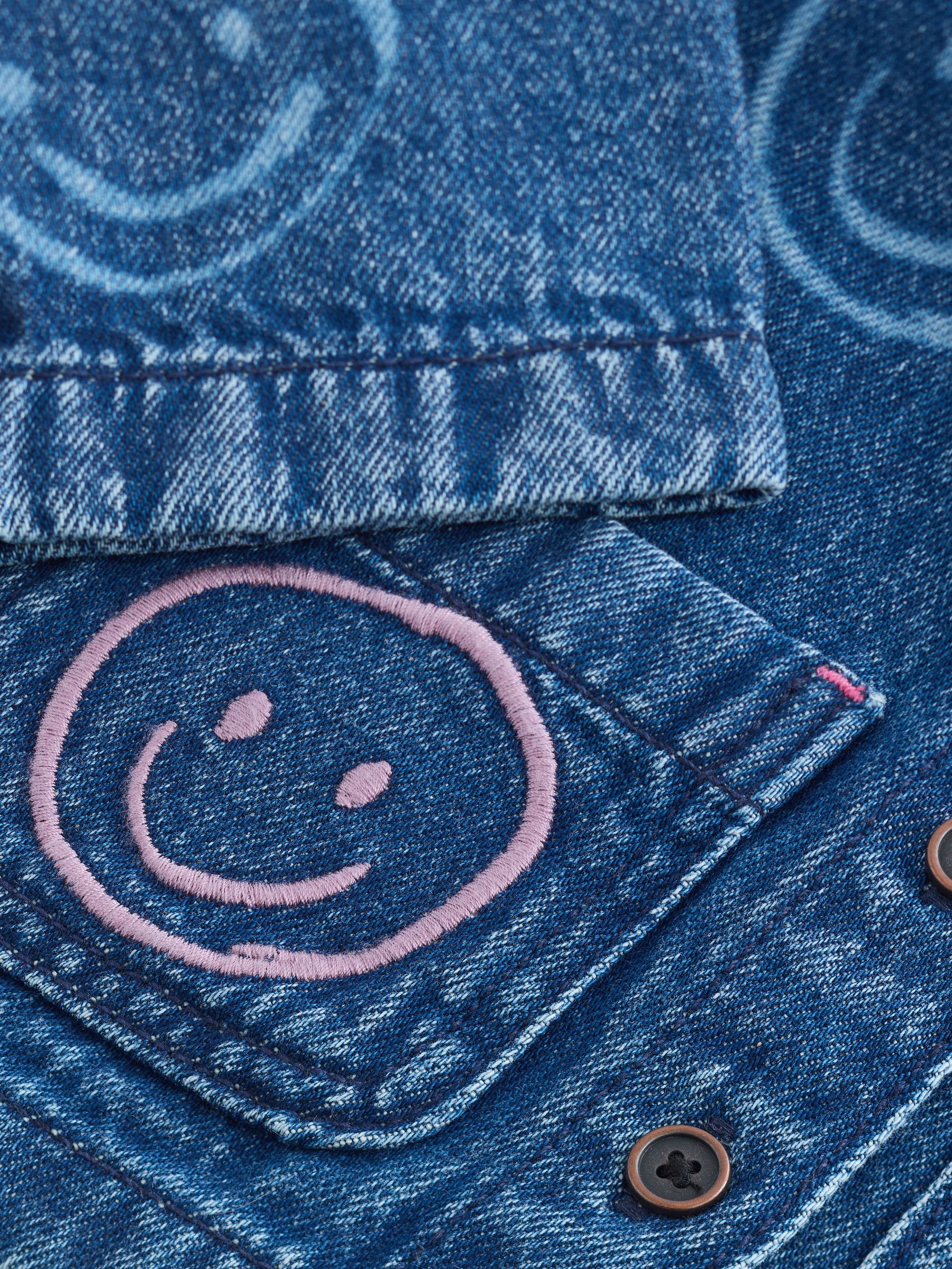 Buy Denim Smiley 100% Cotton Shacket and Trousers Set (3mths-7yrs) from ...