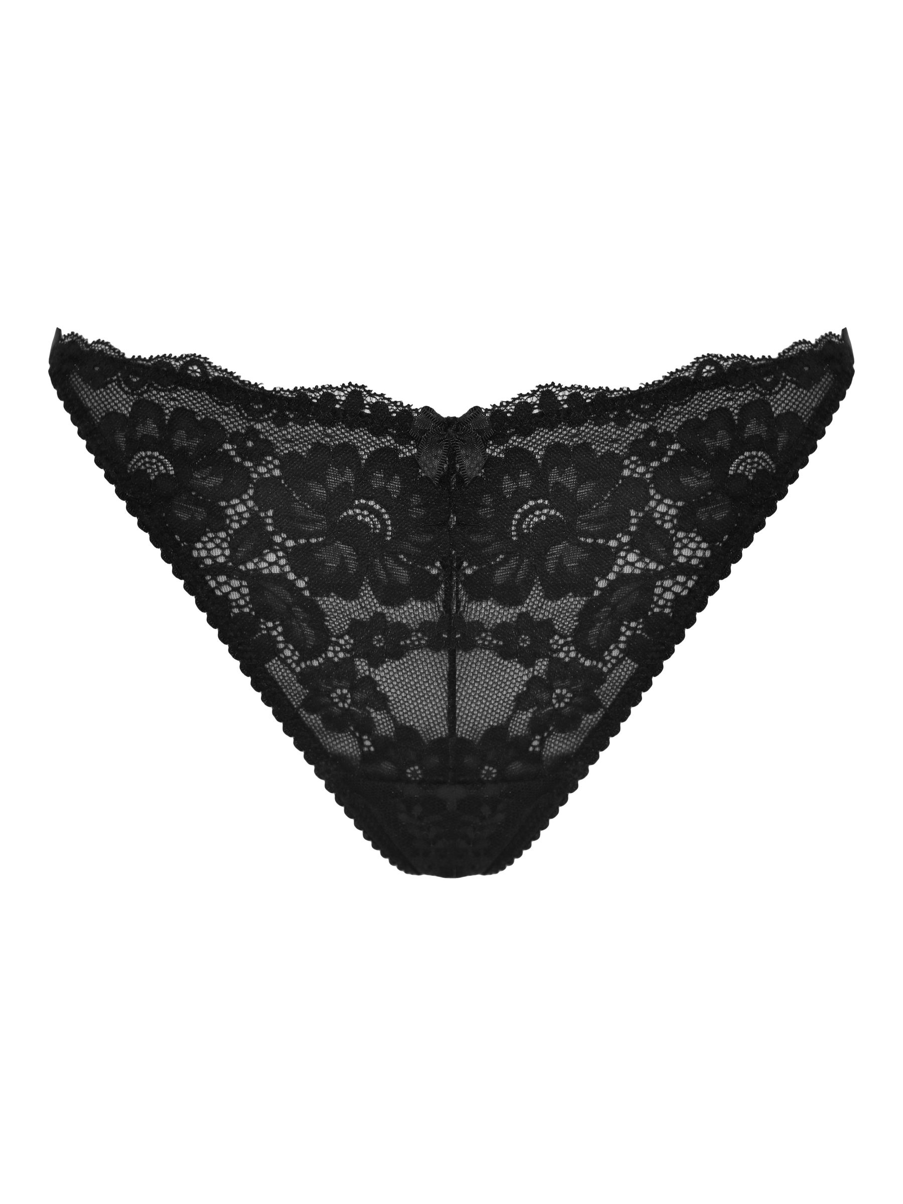 Buy Pour Moi Black G-String Fleur Cheeky V-Shaped Knickers from the ...
