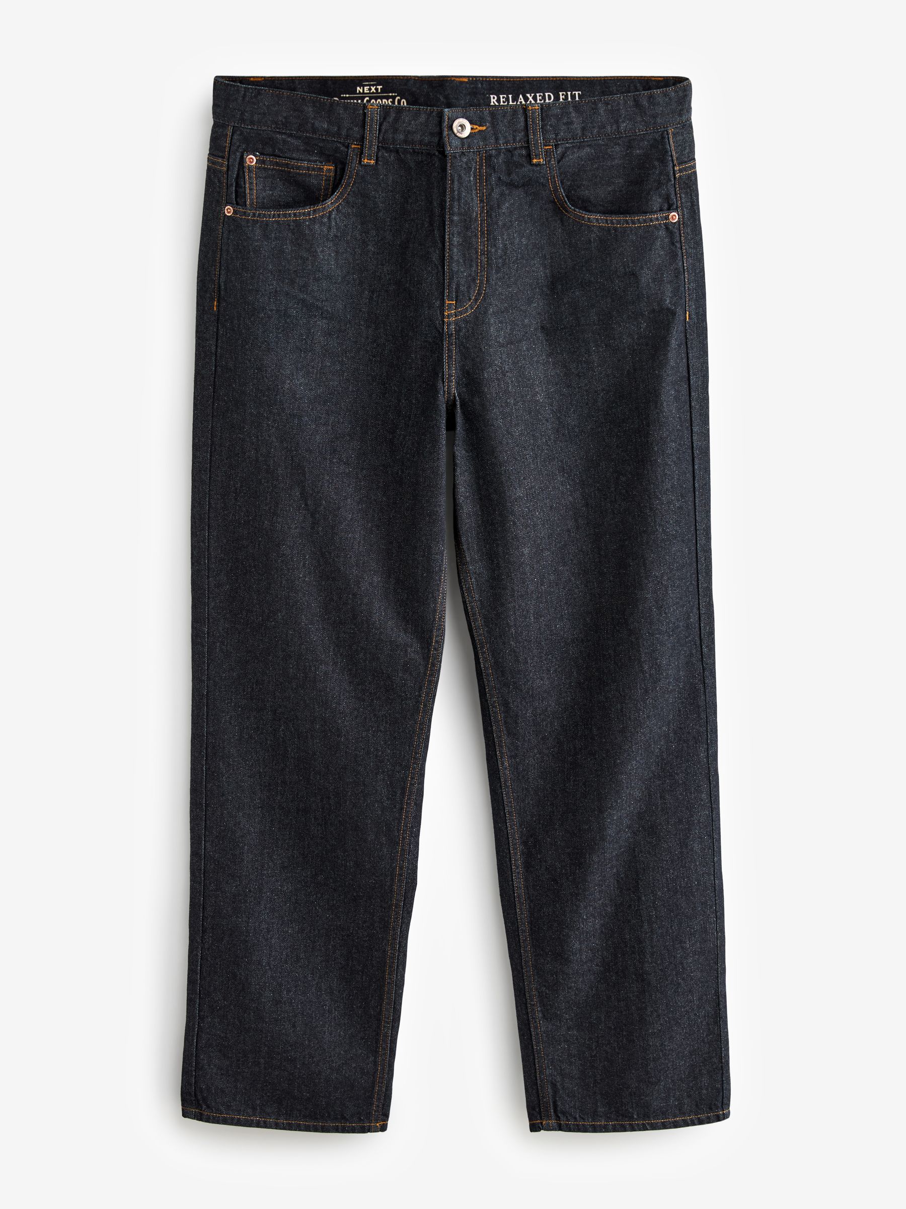 Buy Blue Dark - Relaxed Fit - 100% Cotton Authentic Jeans from Next Germany
