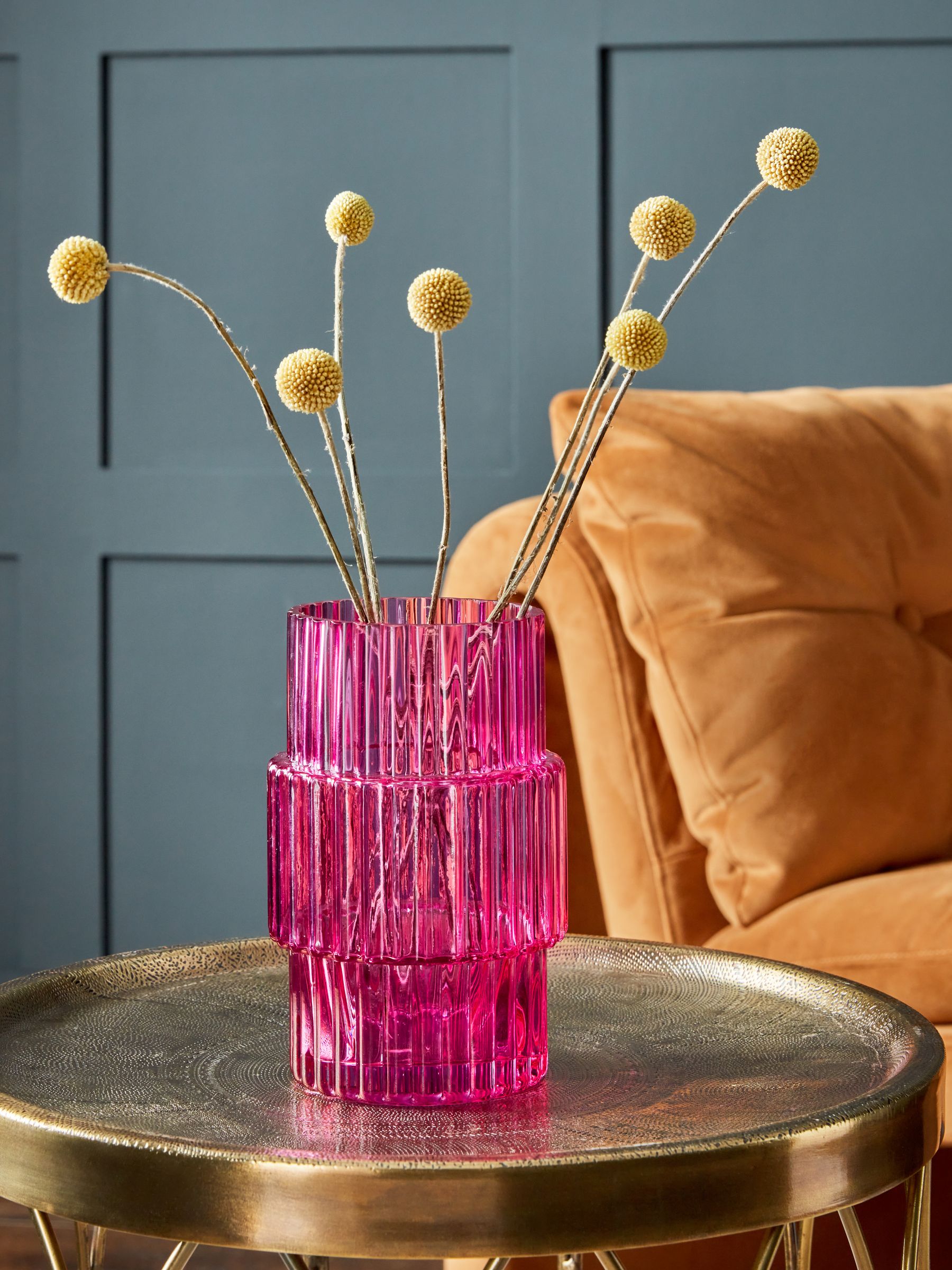 Buy Pink Small Ribbed Glass Vase from the Next UK online shop