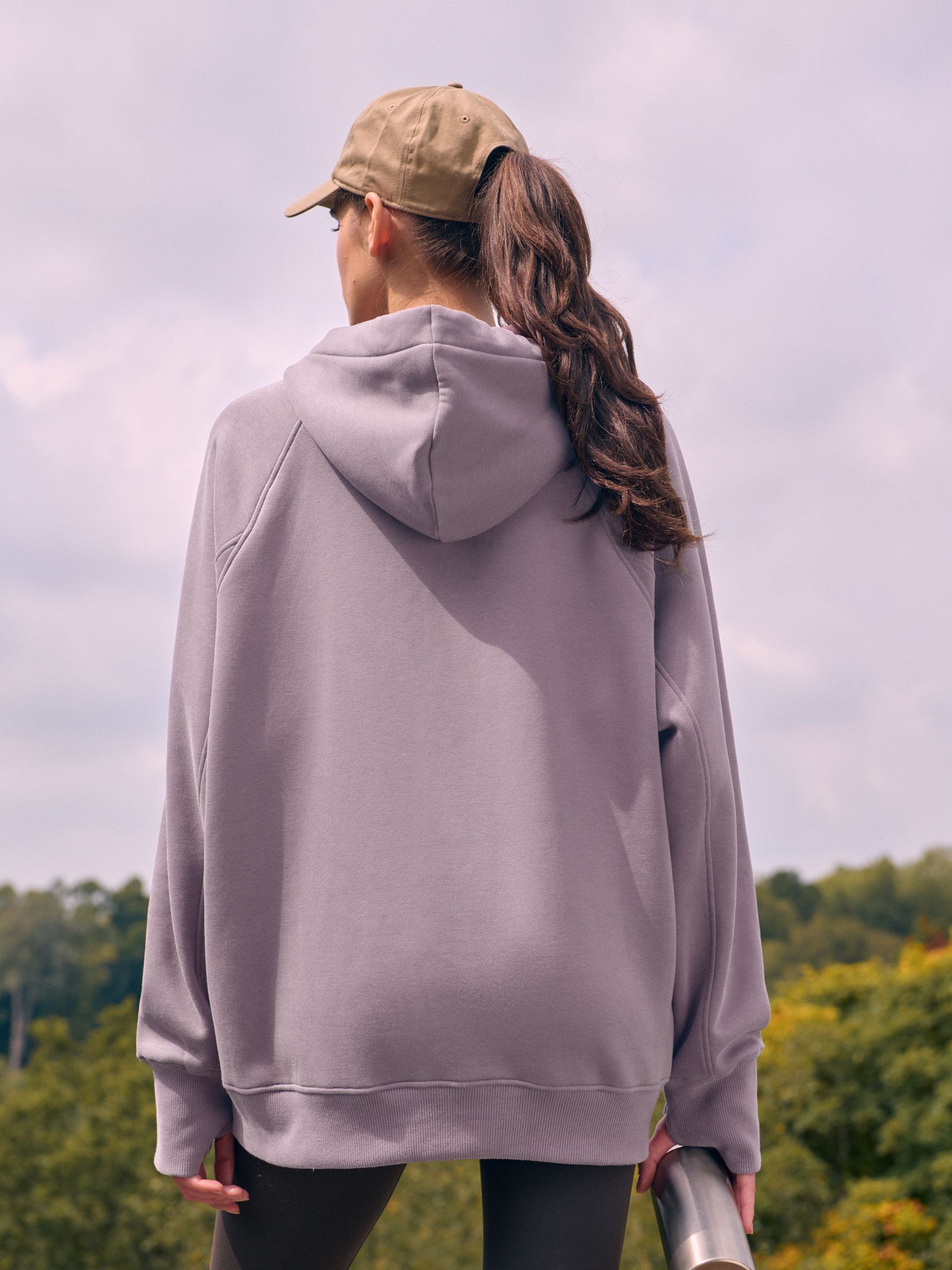 Buy Mauve Purple Active Longline Overhead Hoodie from Next Kenya