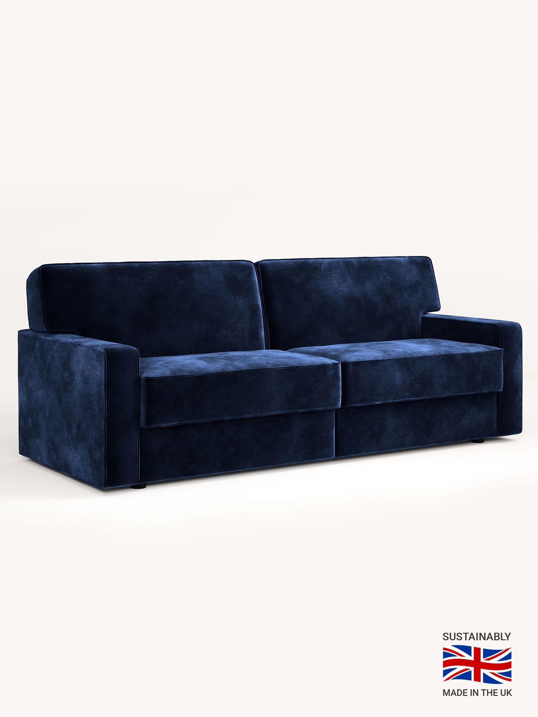 Buy Jay-Be Luxe Velvet Royal Blue Linea 4 Seater Sofa Bed from the Next ...