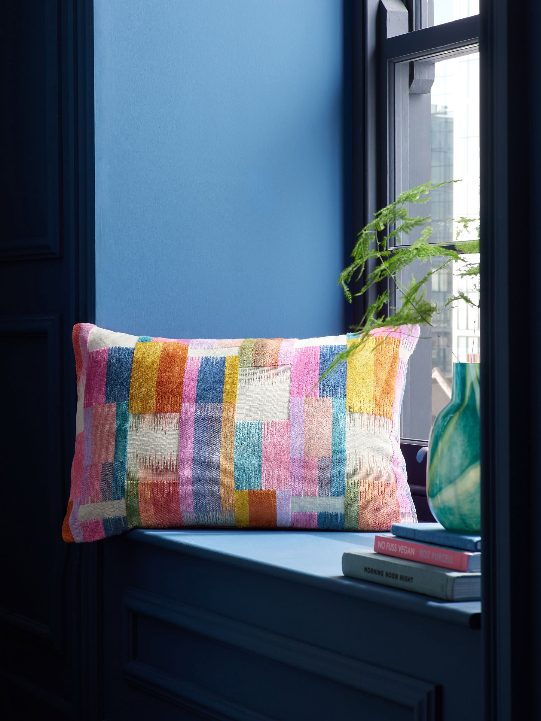 Buy Multi Bright Cut Velvet Retro Etch 40 x 59cm Cushion from the Next ...