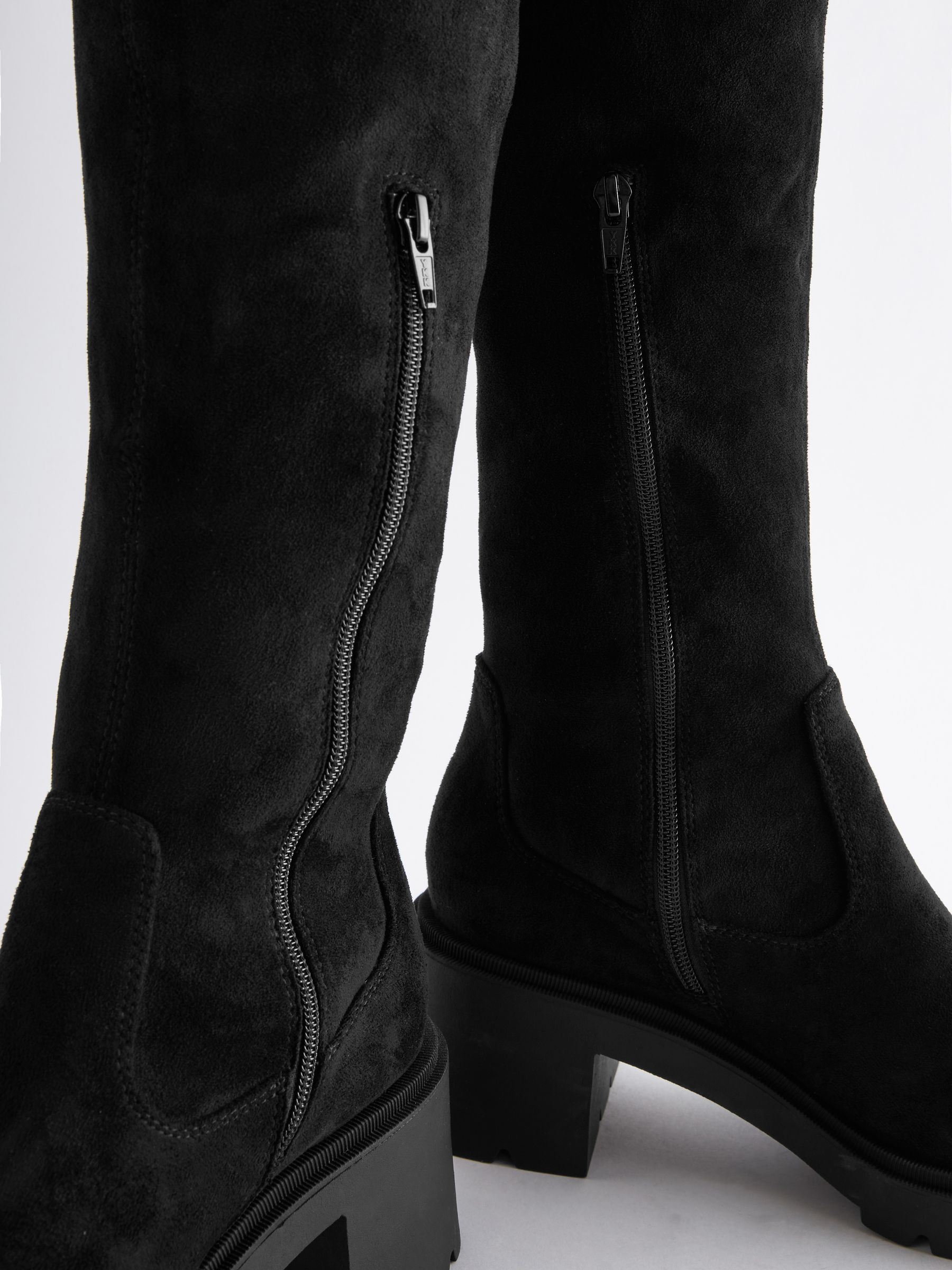 Buy Black Forever Comfort® Over The Knee Sock Boots from the Next UK ...