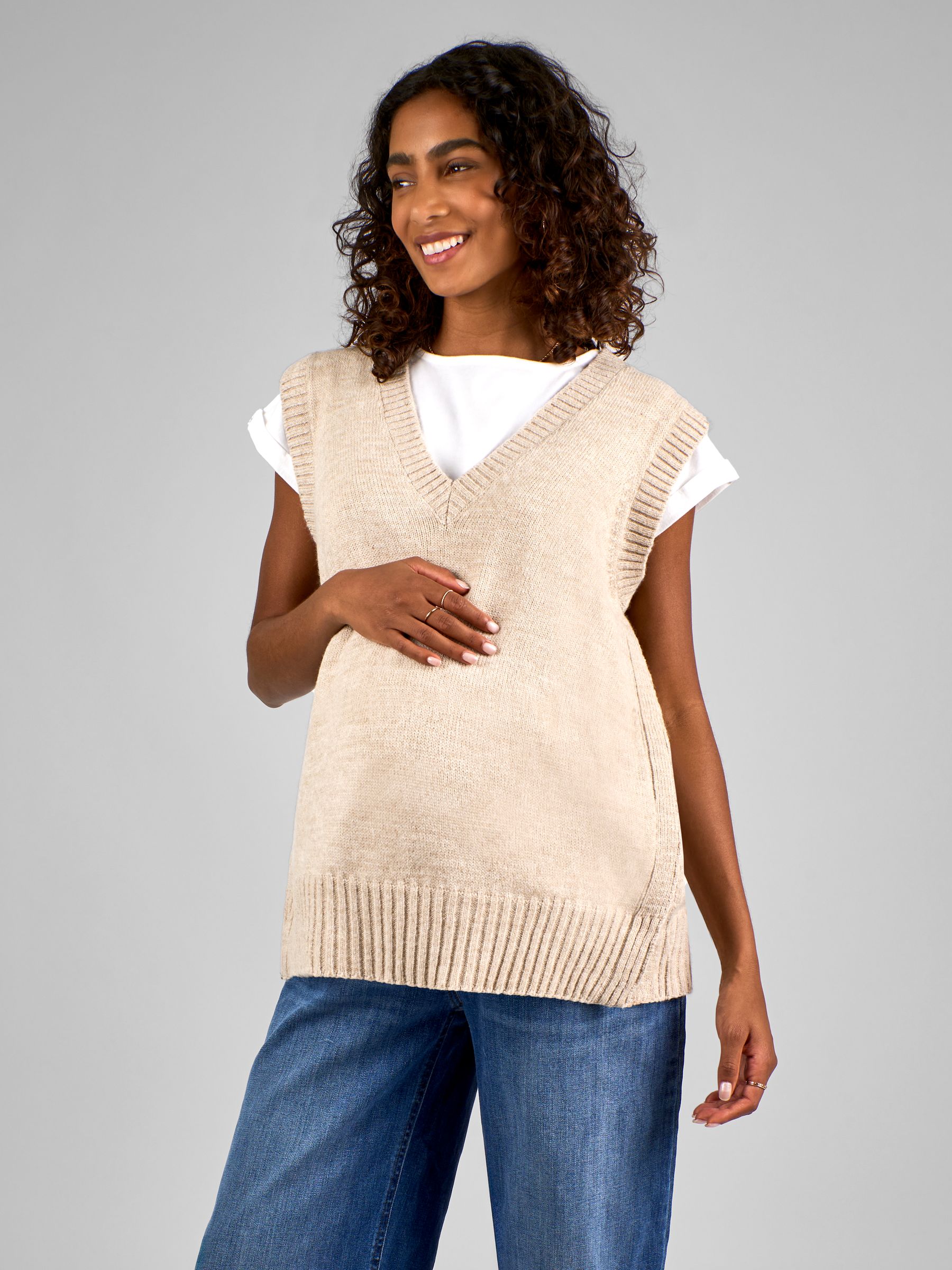 Buy JoJo Maman Bébé Cream Maternity Tabard Jumper from the Next UK ...