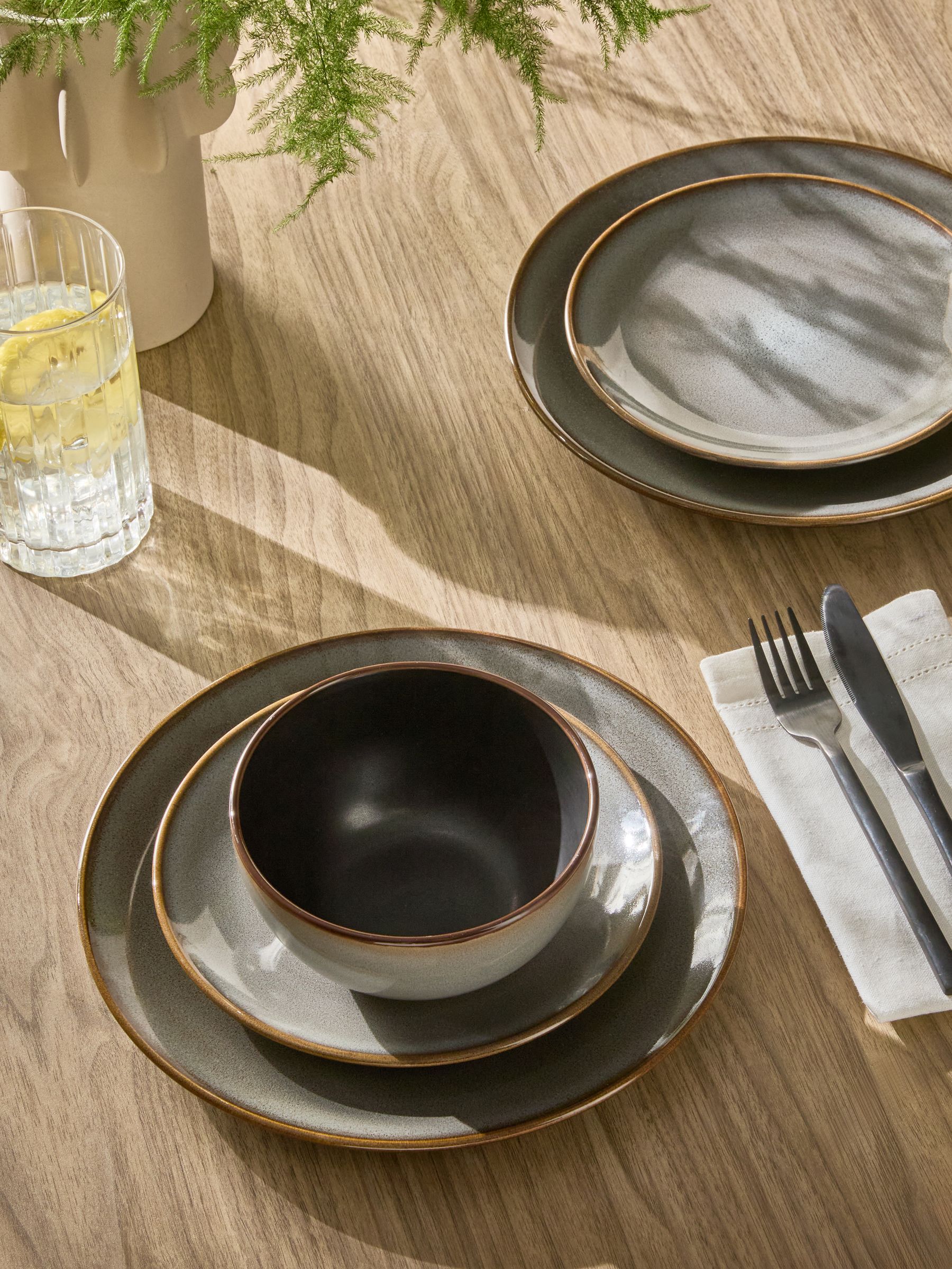 Buy 12 Piece Grey Hampton Dinner Set from the Next UK online shop