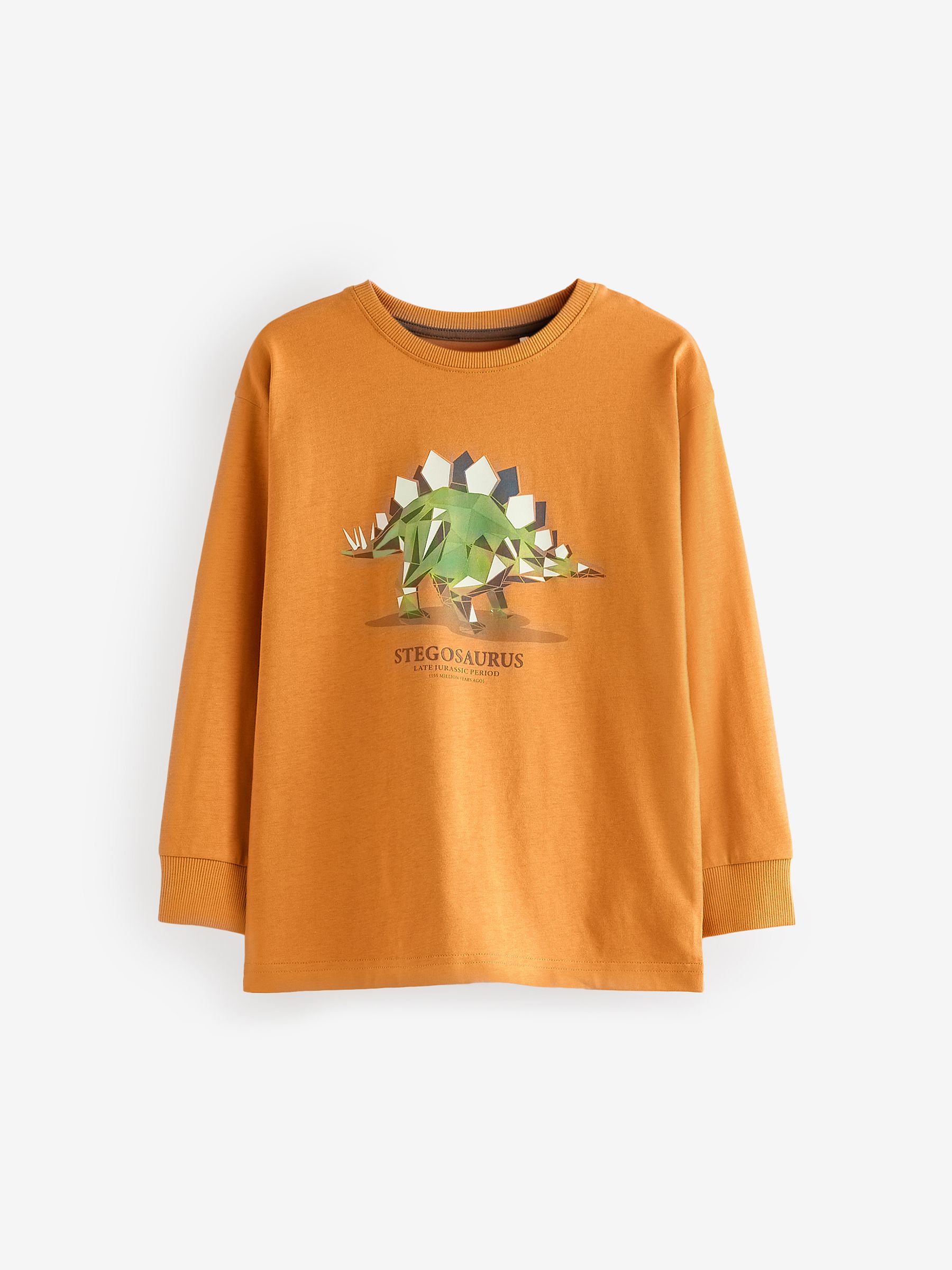 Buy Ochre Yellow Dino Check Cosy Fleece Pyjamas 2 Pack (3-14yrs) from ...