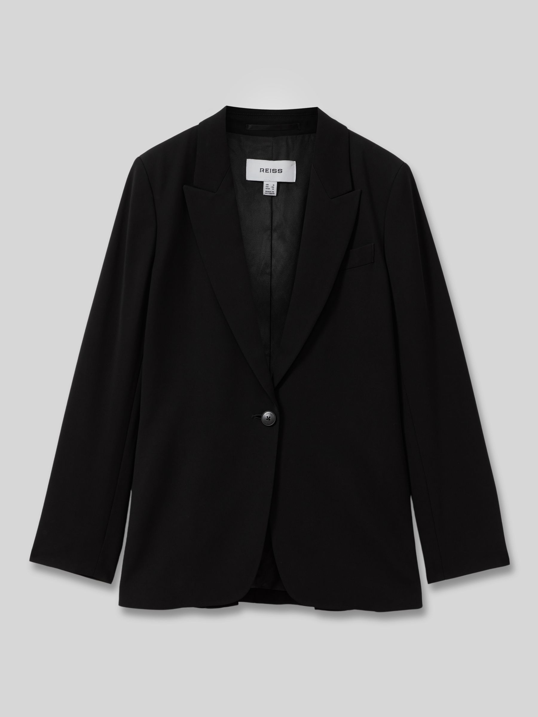 Buy Reiss Black Tansey Fluid Single Breasted Blazer from the Next UK ...
