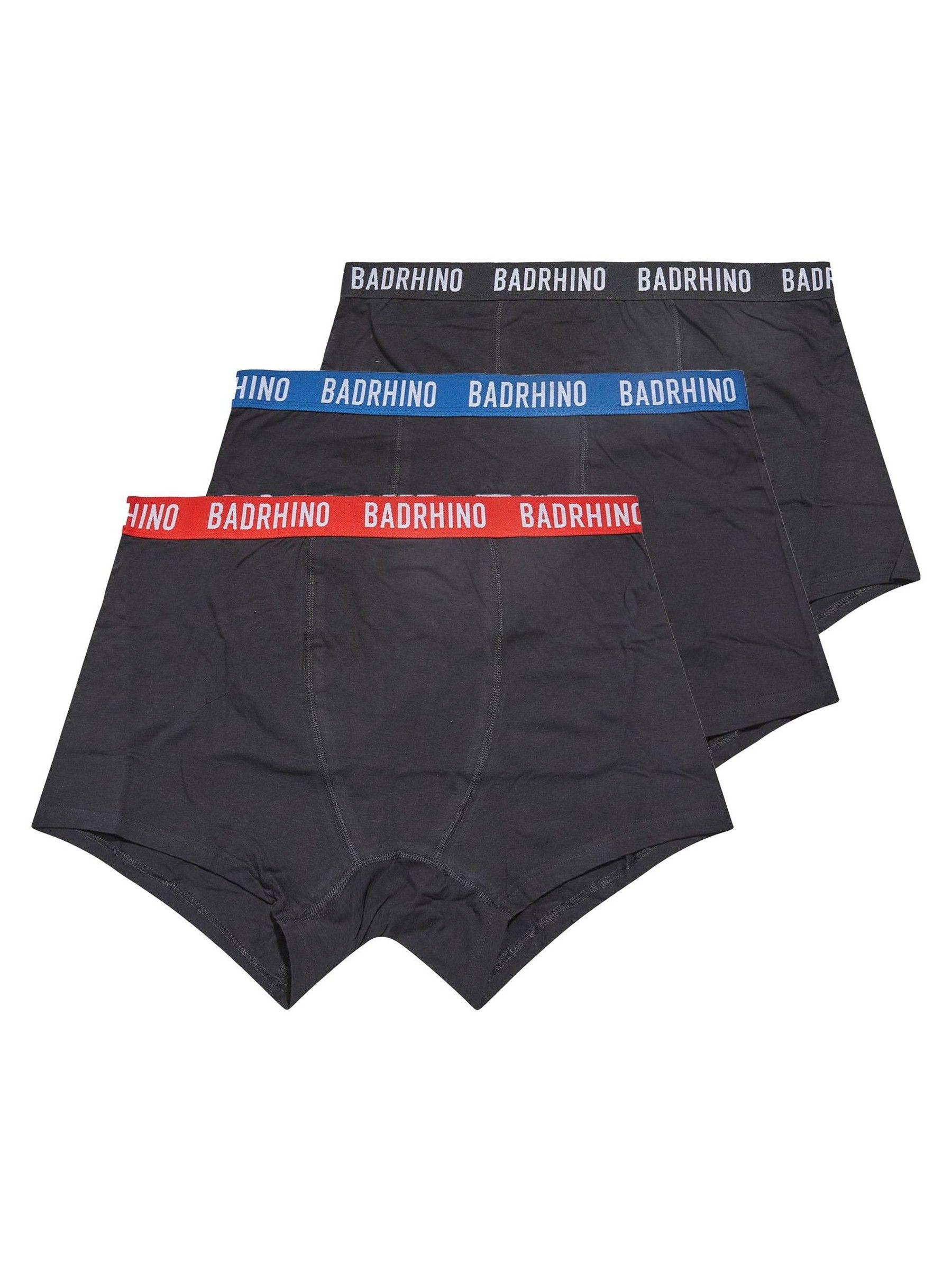 Buy BadRhino Big & Tall Black 100% Cotton Waistband Boxers 3 Pack from ...